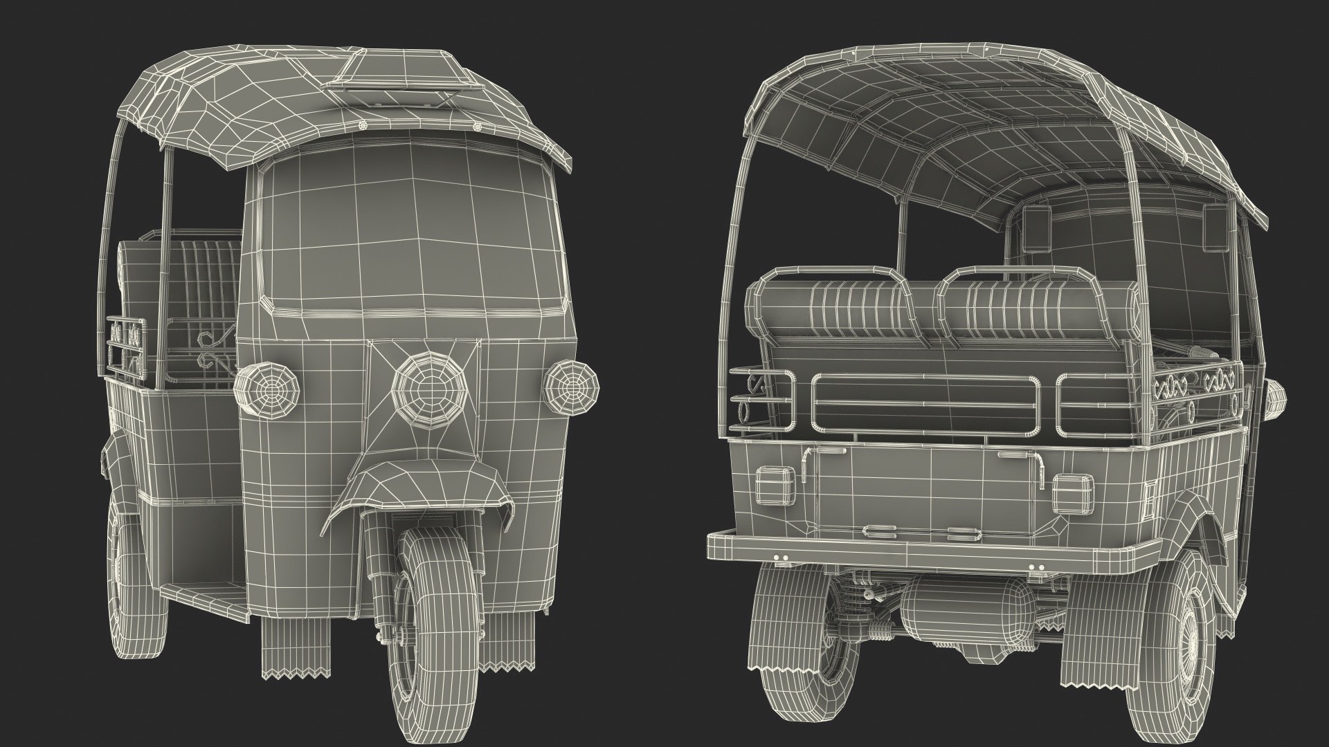 Traditional taxi rigged 3D - TurboSquid 1546485