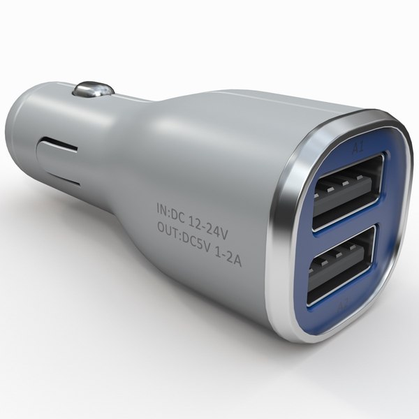 dual usb car charger c4d