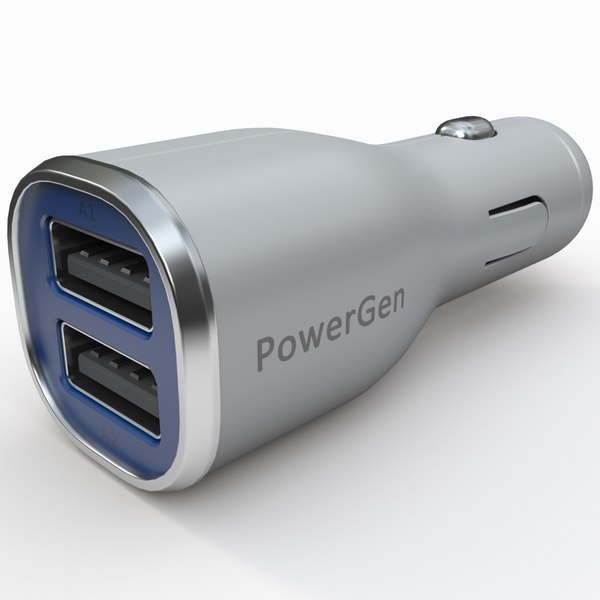 dual usb car charger c4d