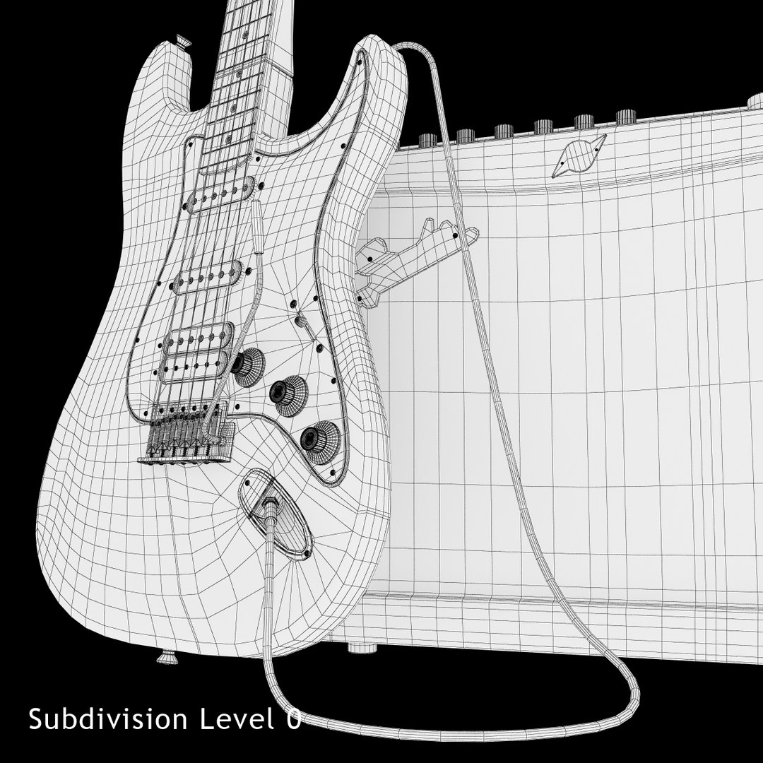 3d Model Electric Guitar Amplifier