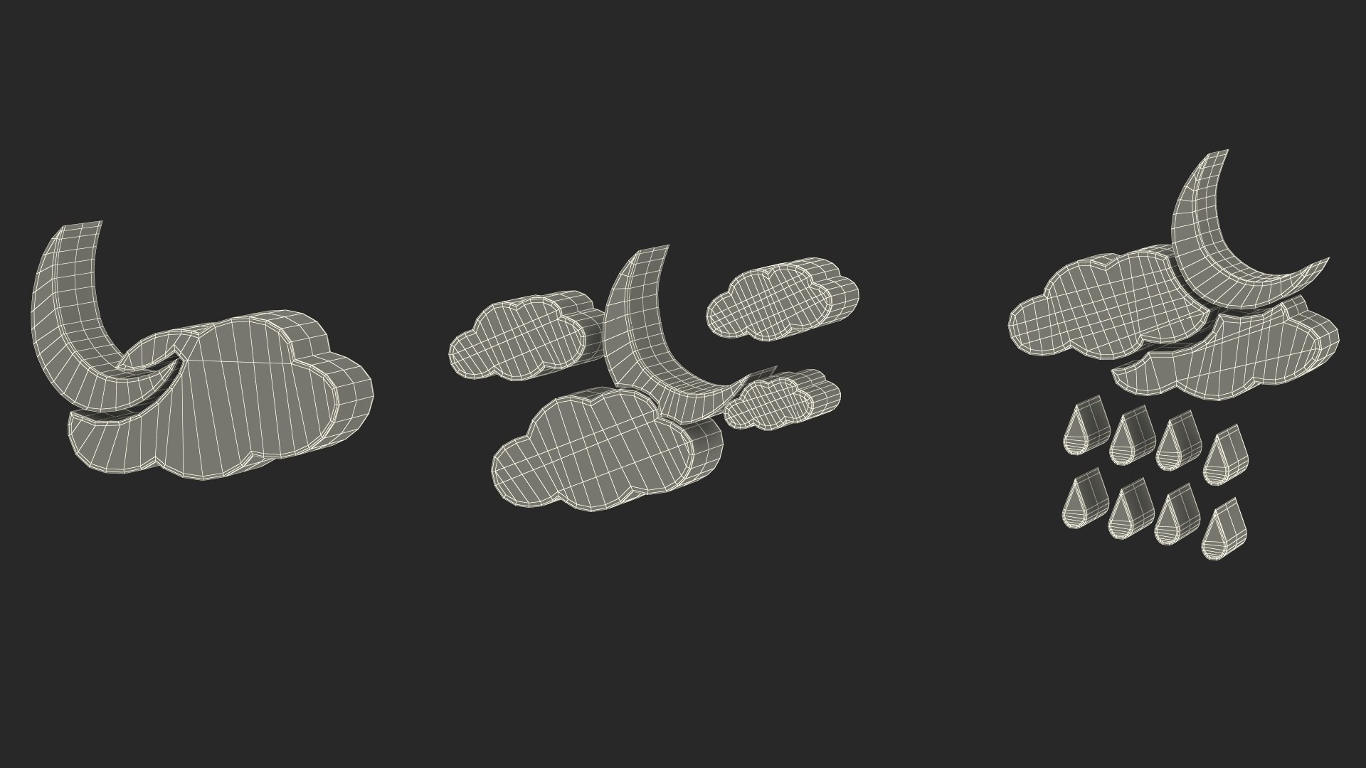 3D Meteorology Symbols with Moon Set - TurboSquid 2086164