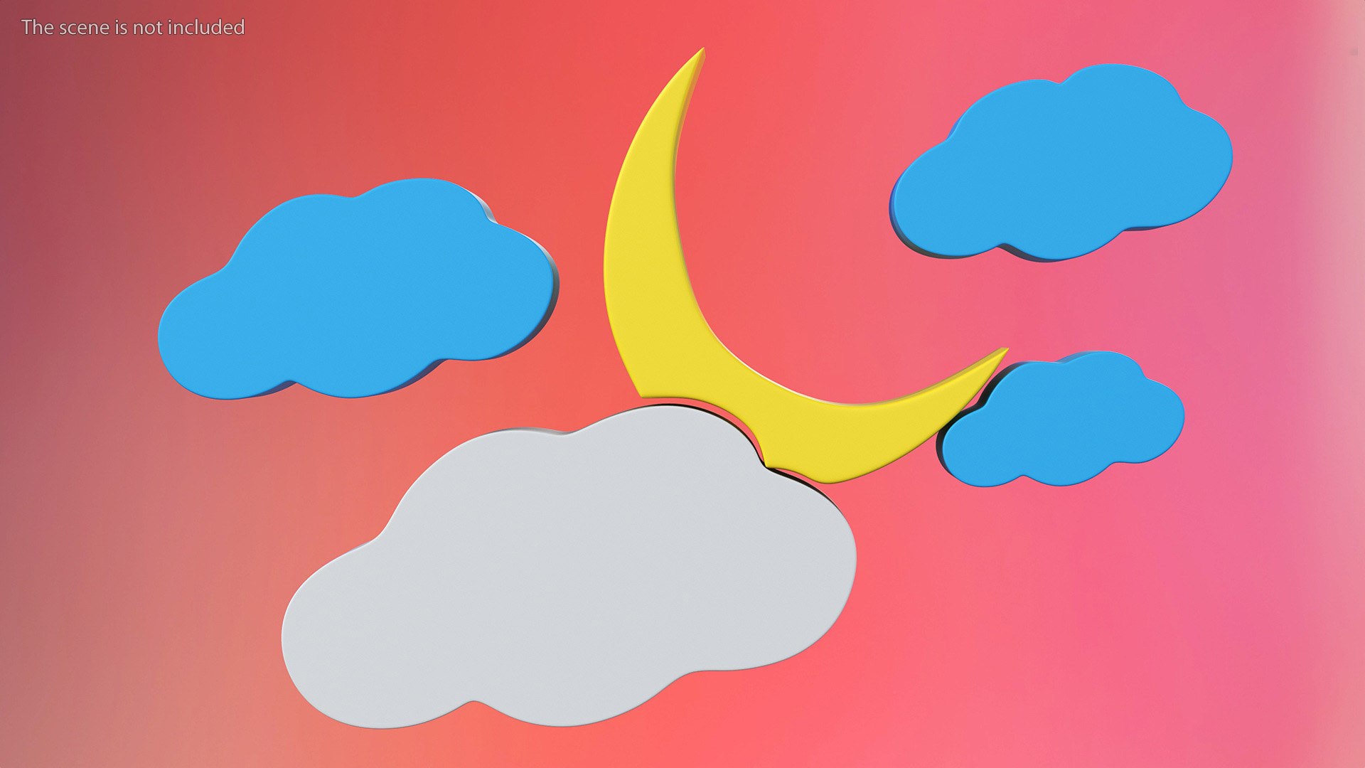 3D Meteorology Symbols With Moon Set - TurboSquid 2086164