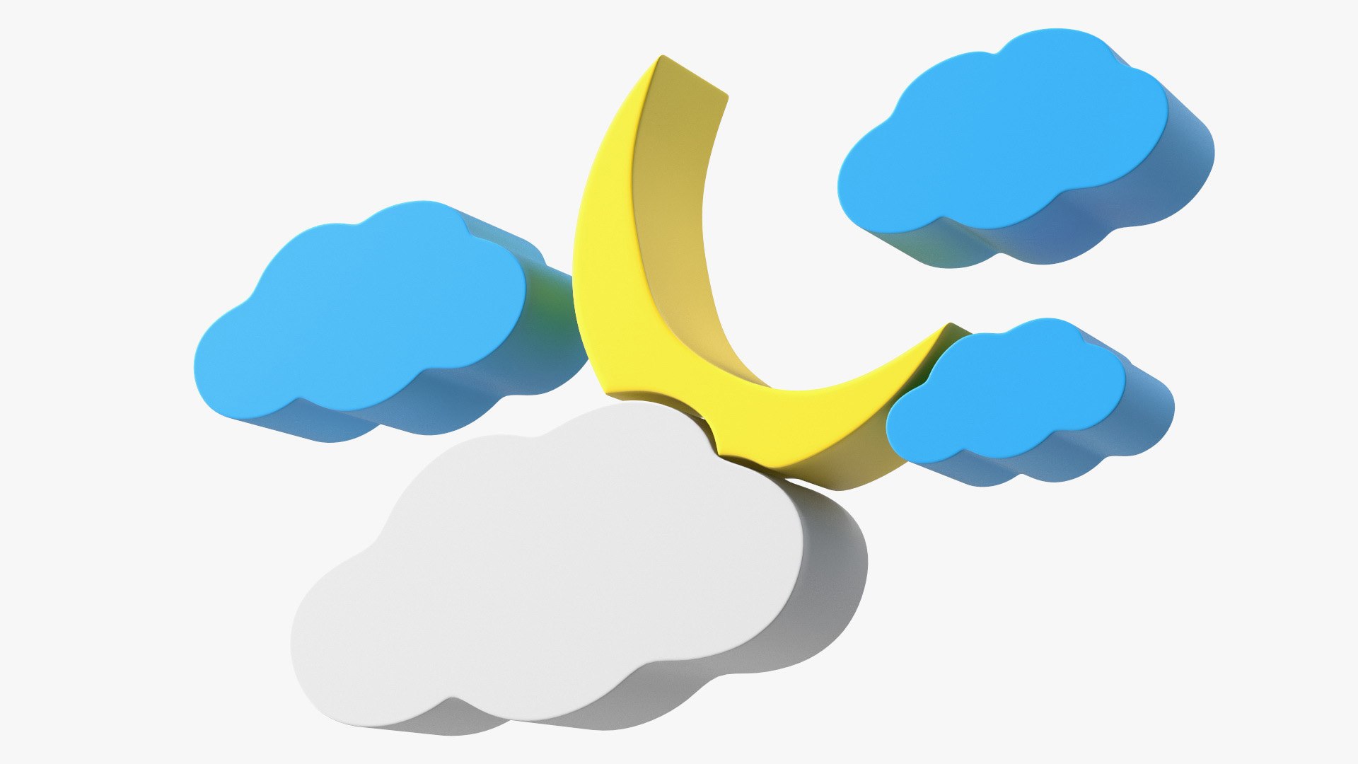3D Meteorology Symbols With Moon Set - TurboSquid 2086164