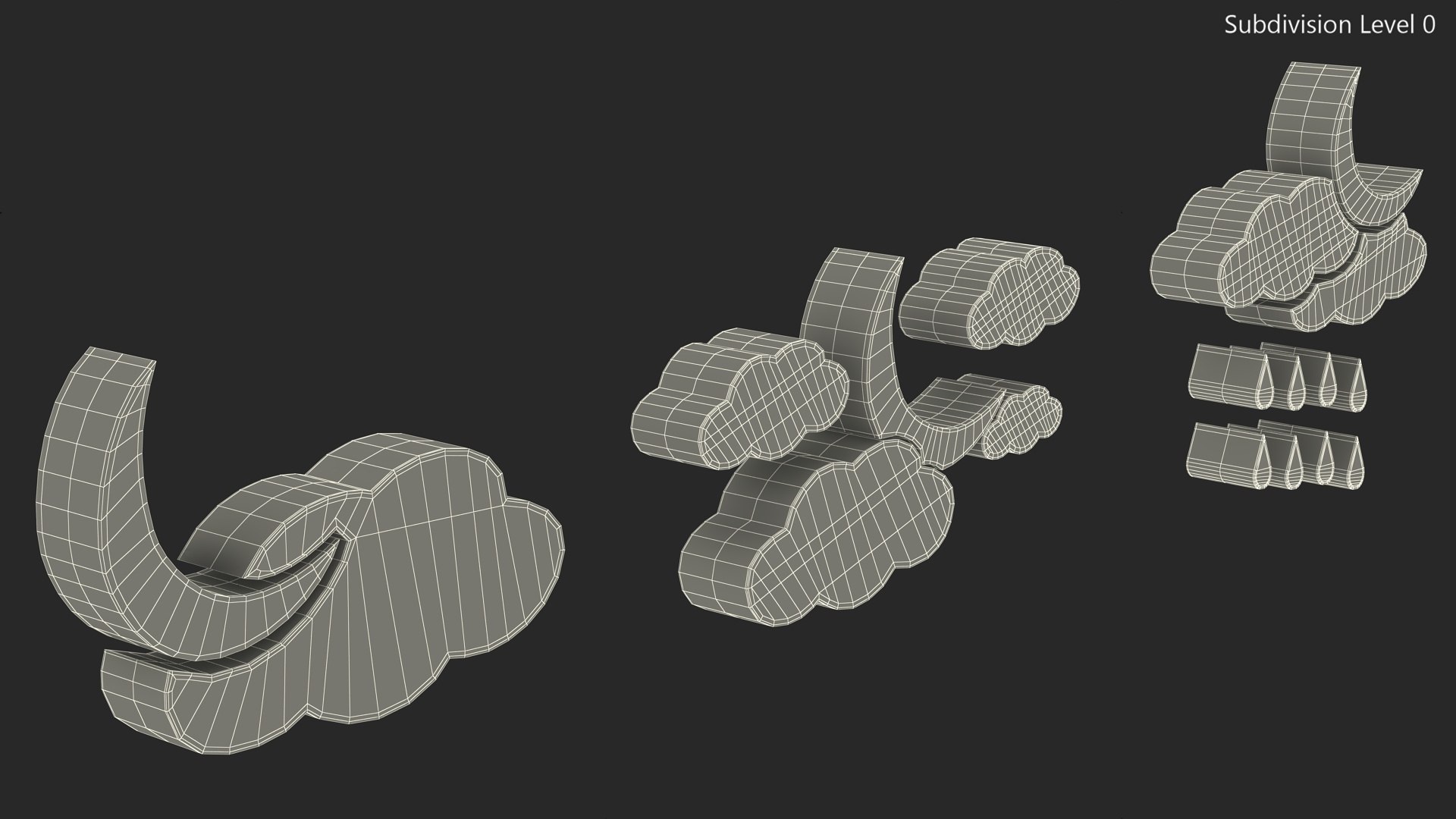 3D Meteorology Symbols With Moon Set - TurboSquid 2086164
