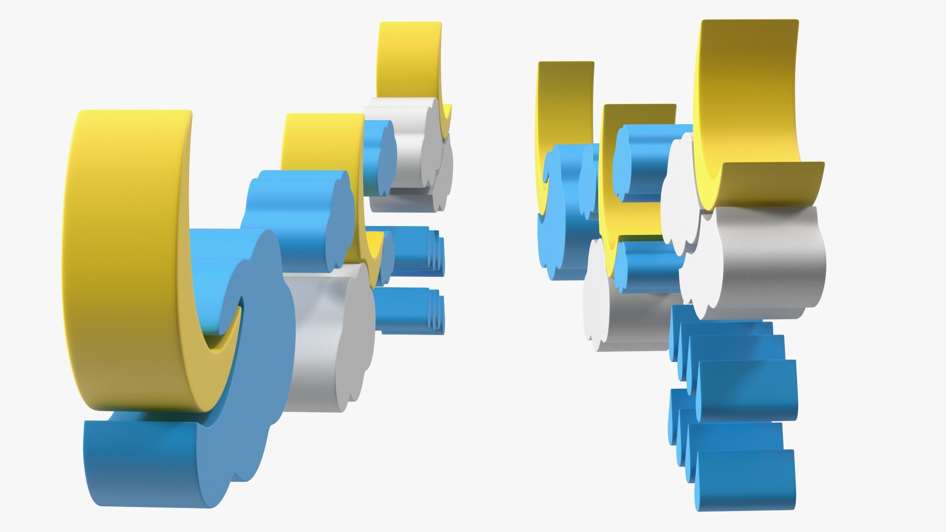 3D Meteorology Symbols With Moon Set - TurboSquid 2086164