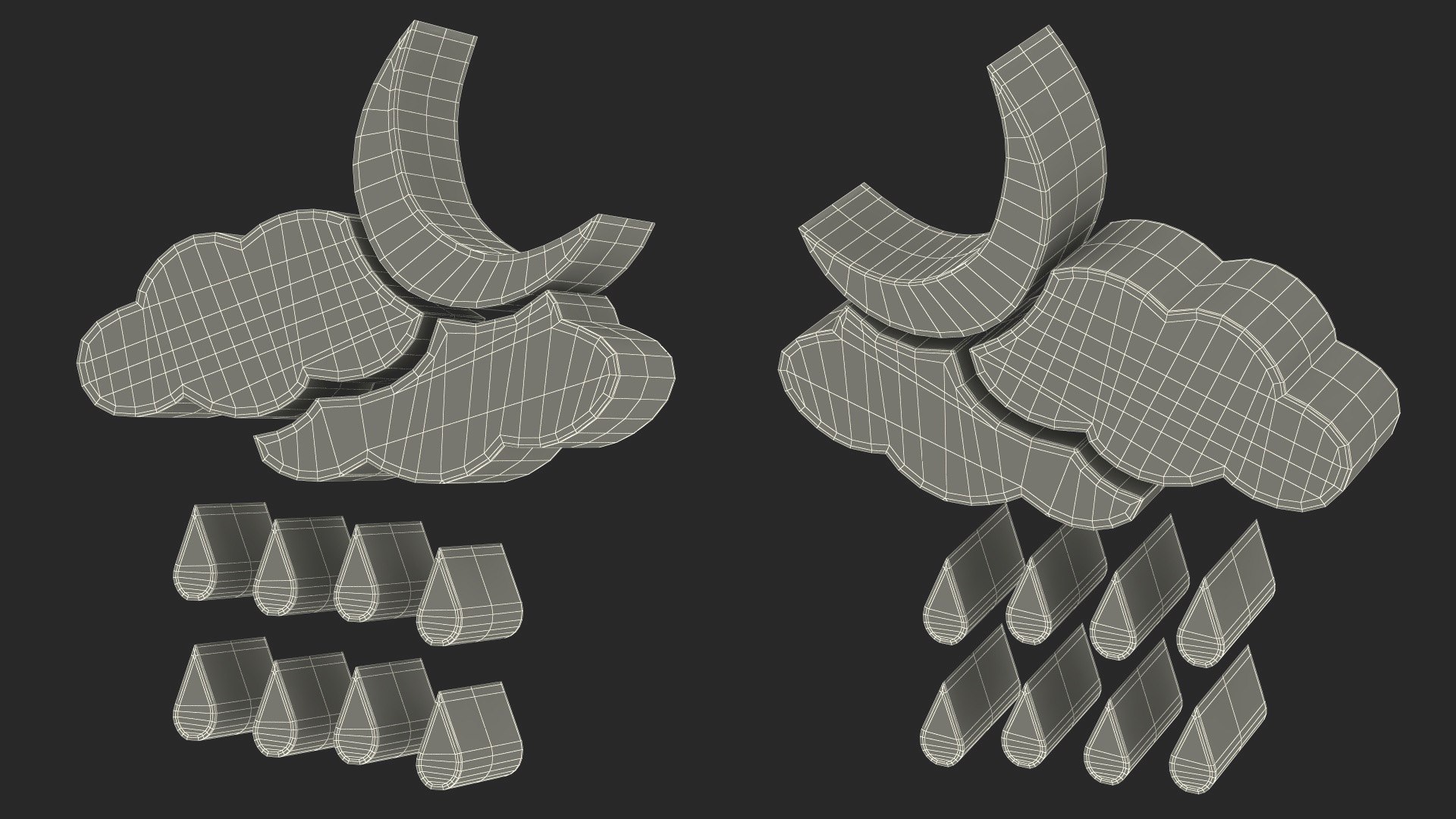 3D Meteorology Symbols with Moon Set - TurboSquid 2086164