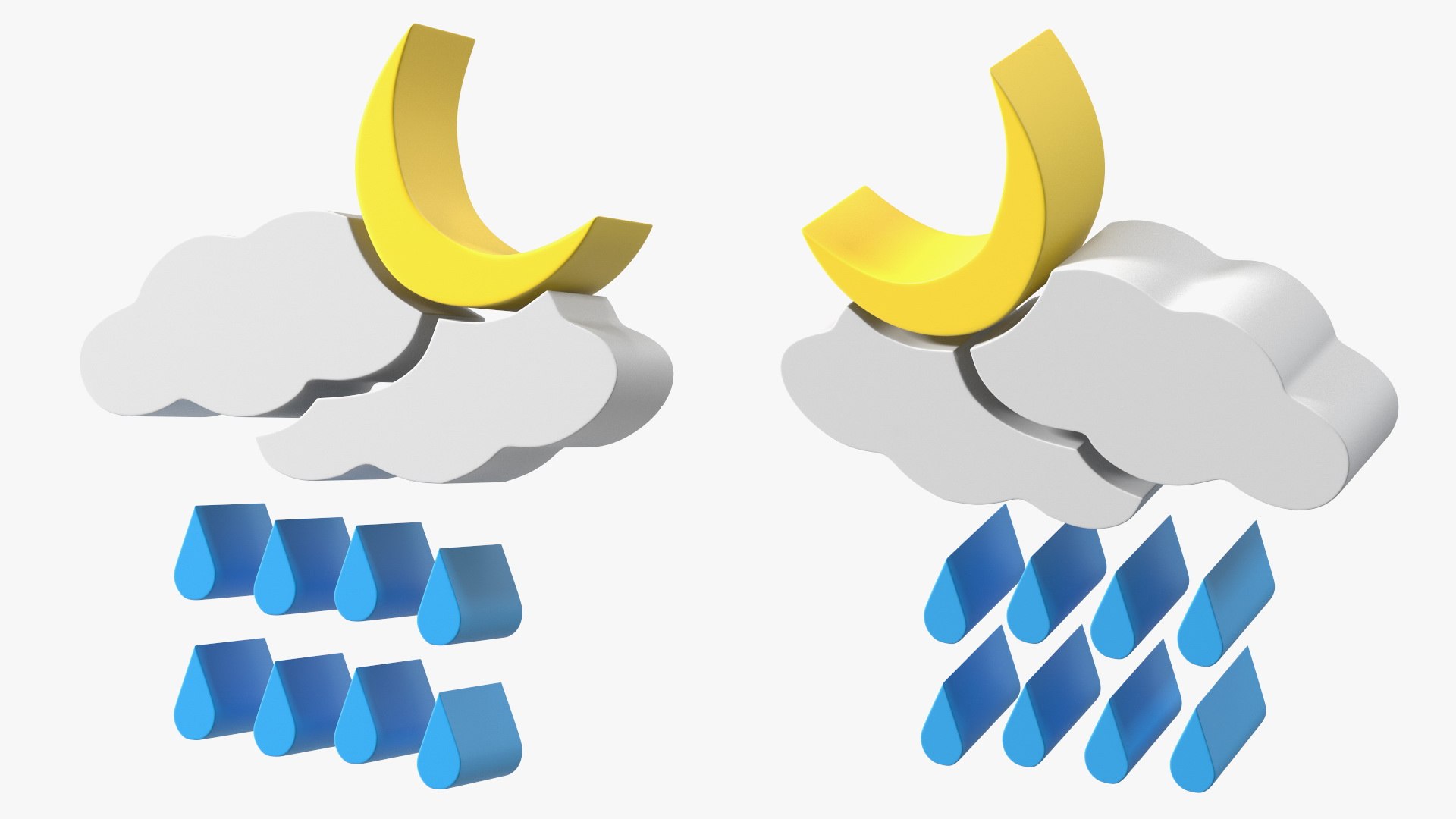 3D Meteorology Symbols With Moon Set - TurboSquid 2086164