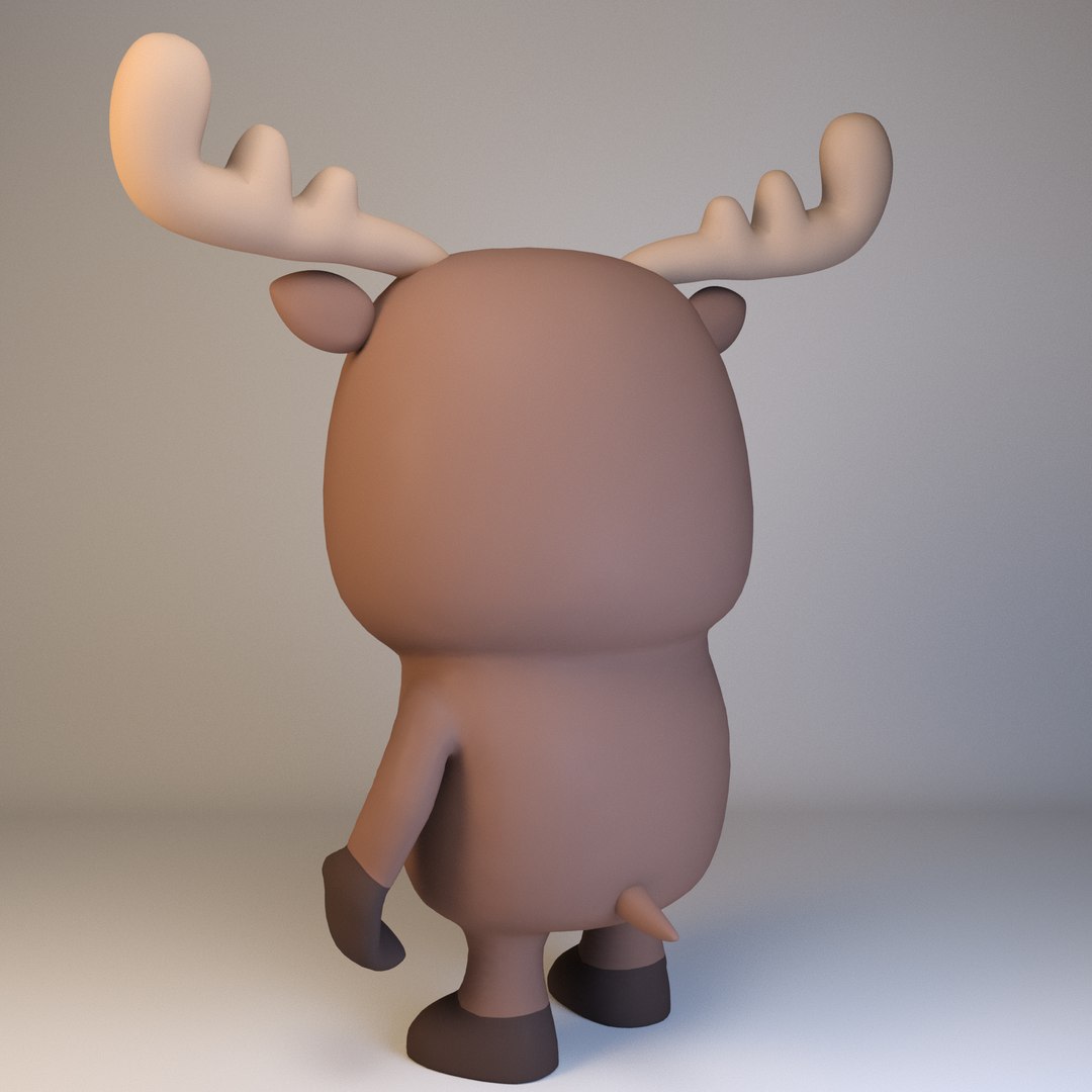 3D Model Cartoonish Humanoid Moose Character - TurboSquid 2250853