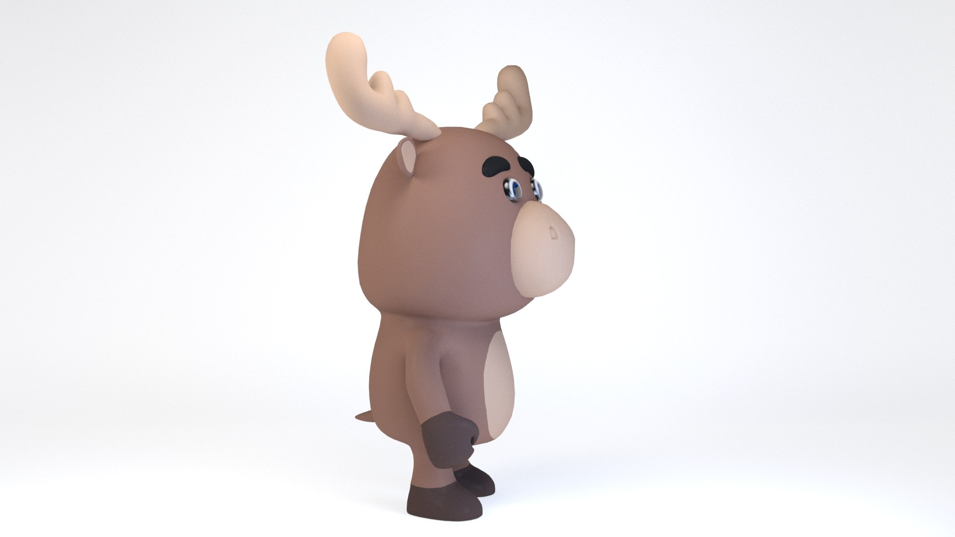 3D Model Cartoonish Humanoid Moose Character - TurboSquid 2250853