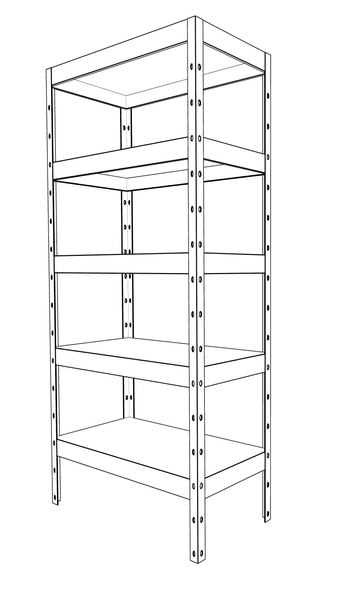 modelo 3d RACK PARAMÉTRICO RANURADO EN ÁNGULO - TurboSquid 1558367