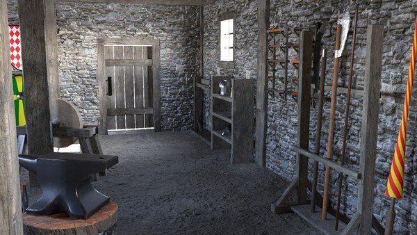 Medieval Armory and Smithy Building 3D model - TurboSquid 2030756