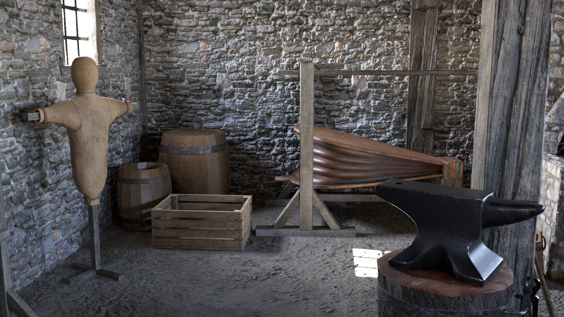 Medieval Armory And Smithy Building 3D Model - TurboSquid 2030756