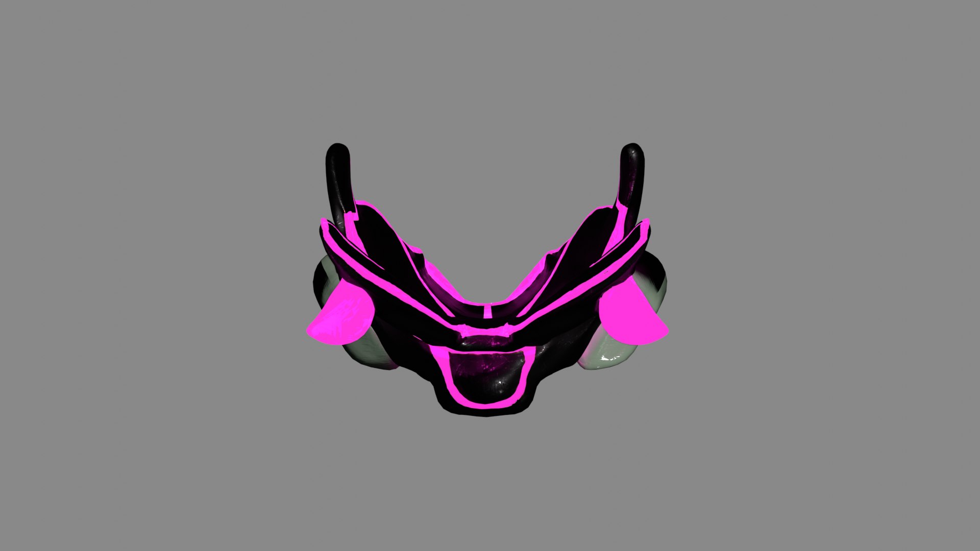 Neon-Black Cyberpunk Oni-mask 3D - TurboSquid 2158580