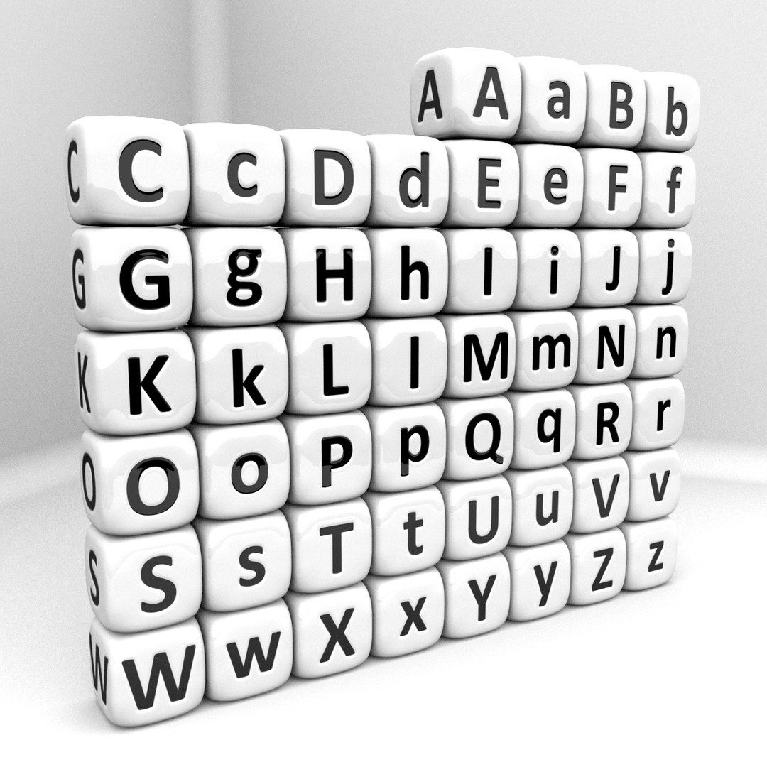 3d Model Letter Dice