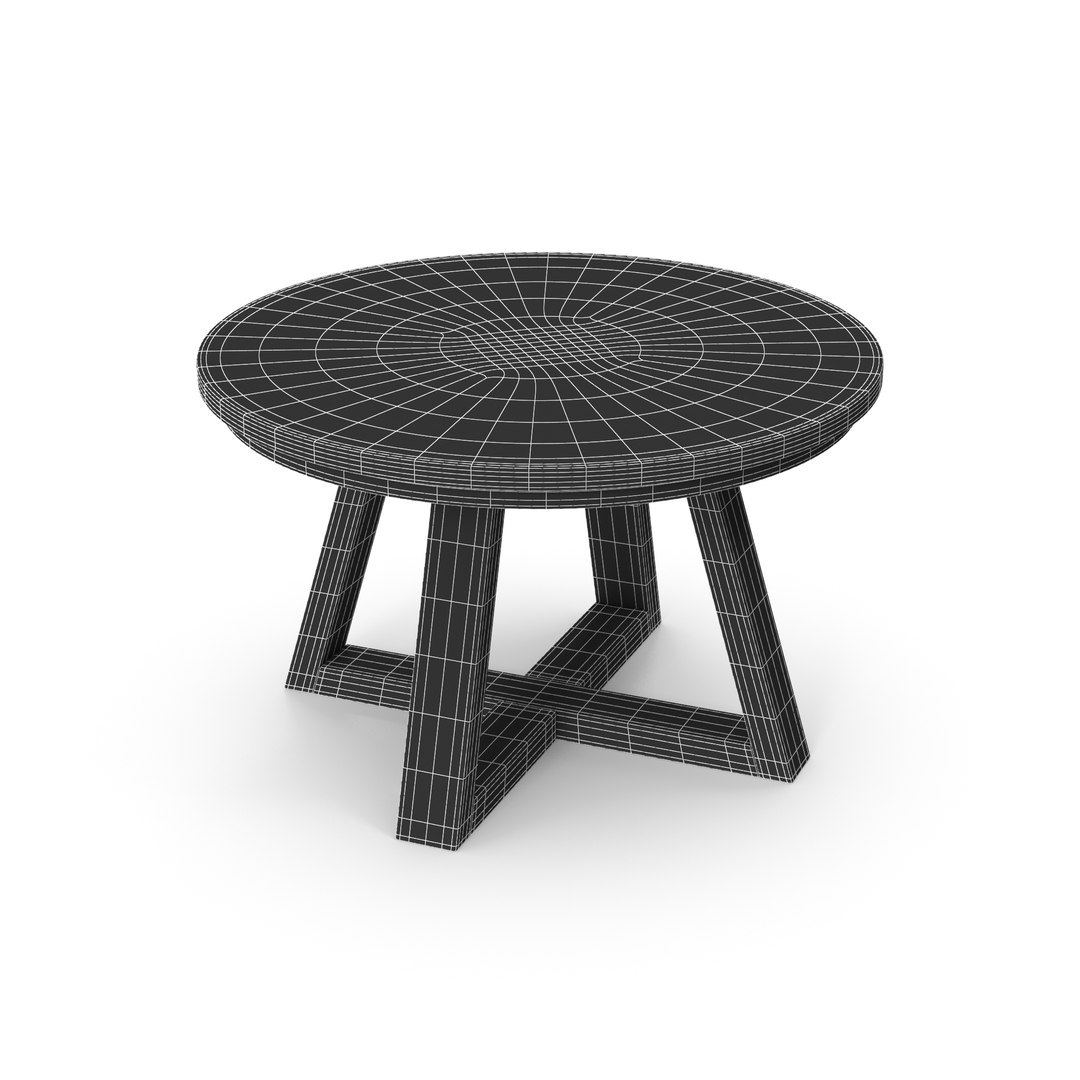 3D Dark Wood Ring Table Model - TurboSquid 1859999