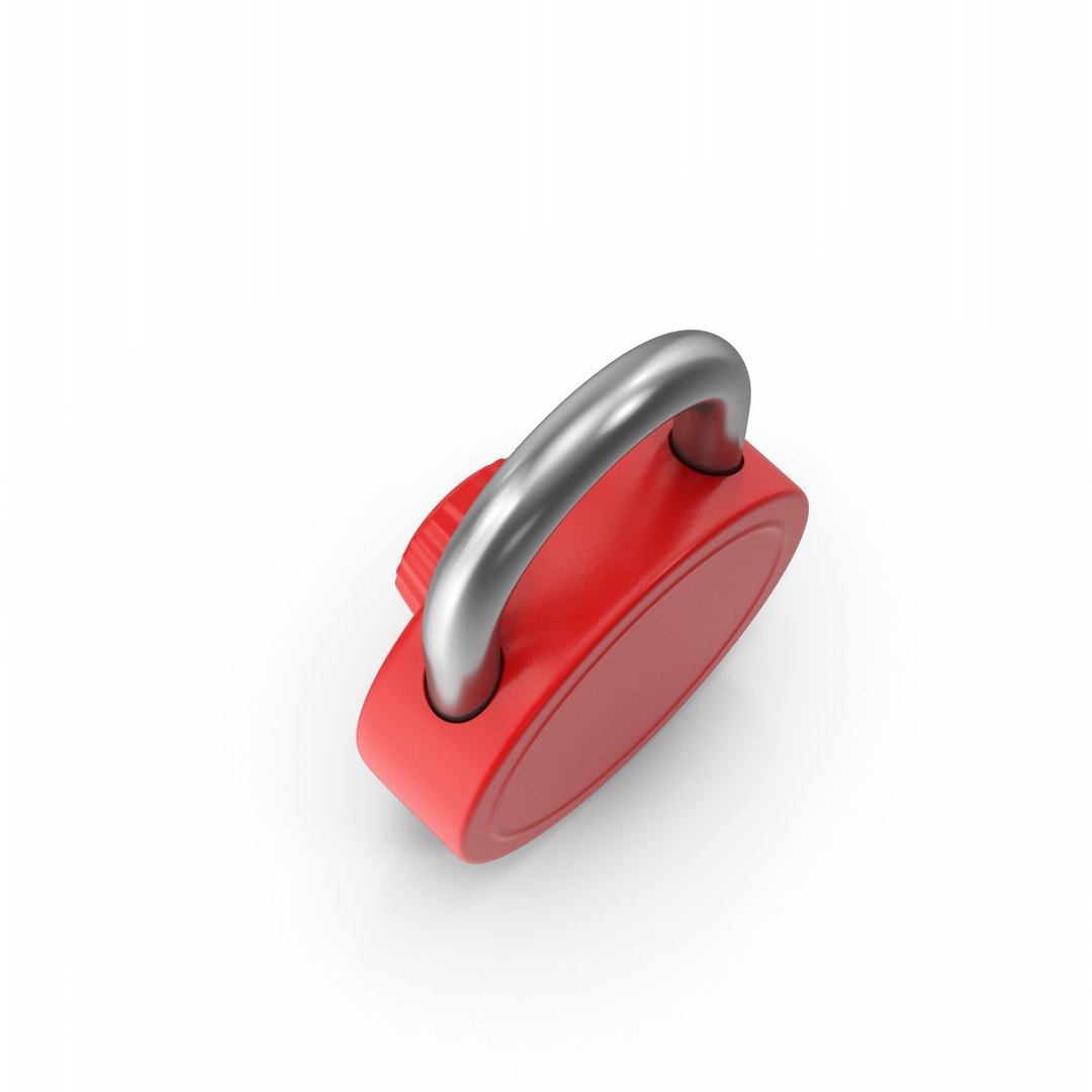 3D Red Combination Round Padlock Model - TurboSquid 2140142
