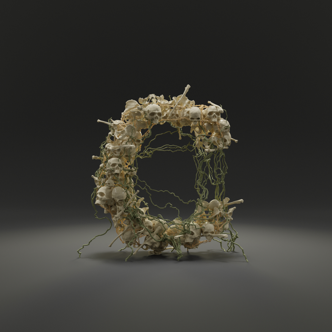 Letter c bones skeleton 3D model - TurboSquid 1546042