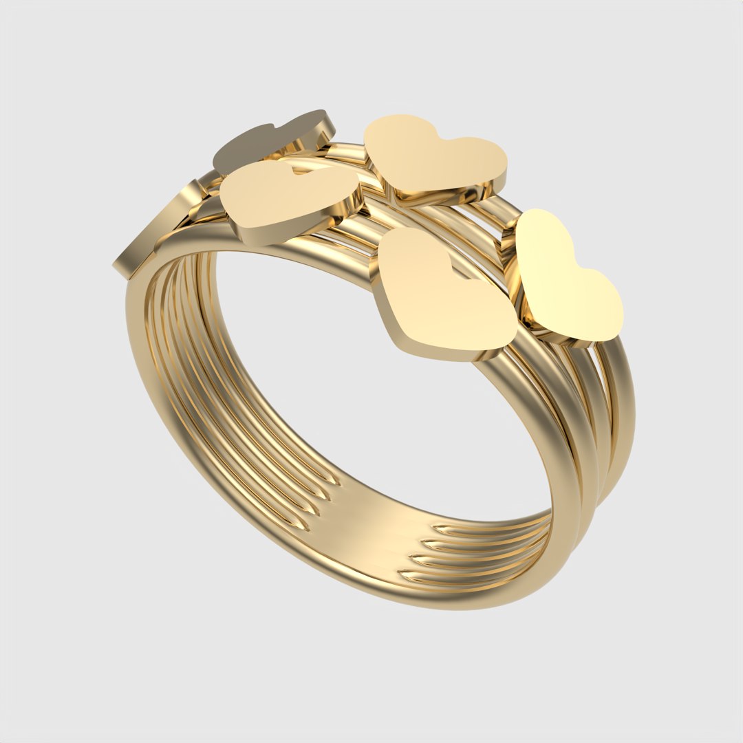 3D Tiny Simple Heart Ring JDBCo - TurboSquid 2342201