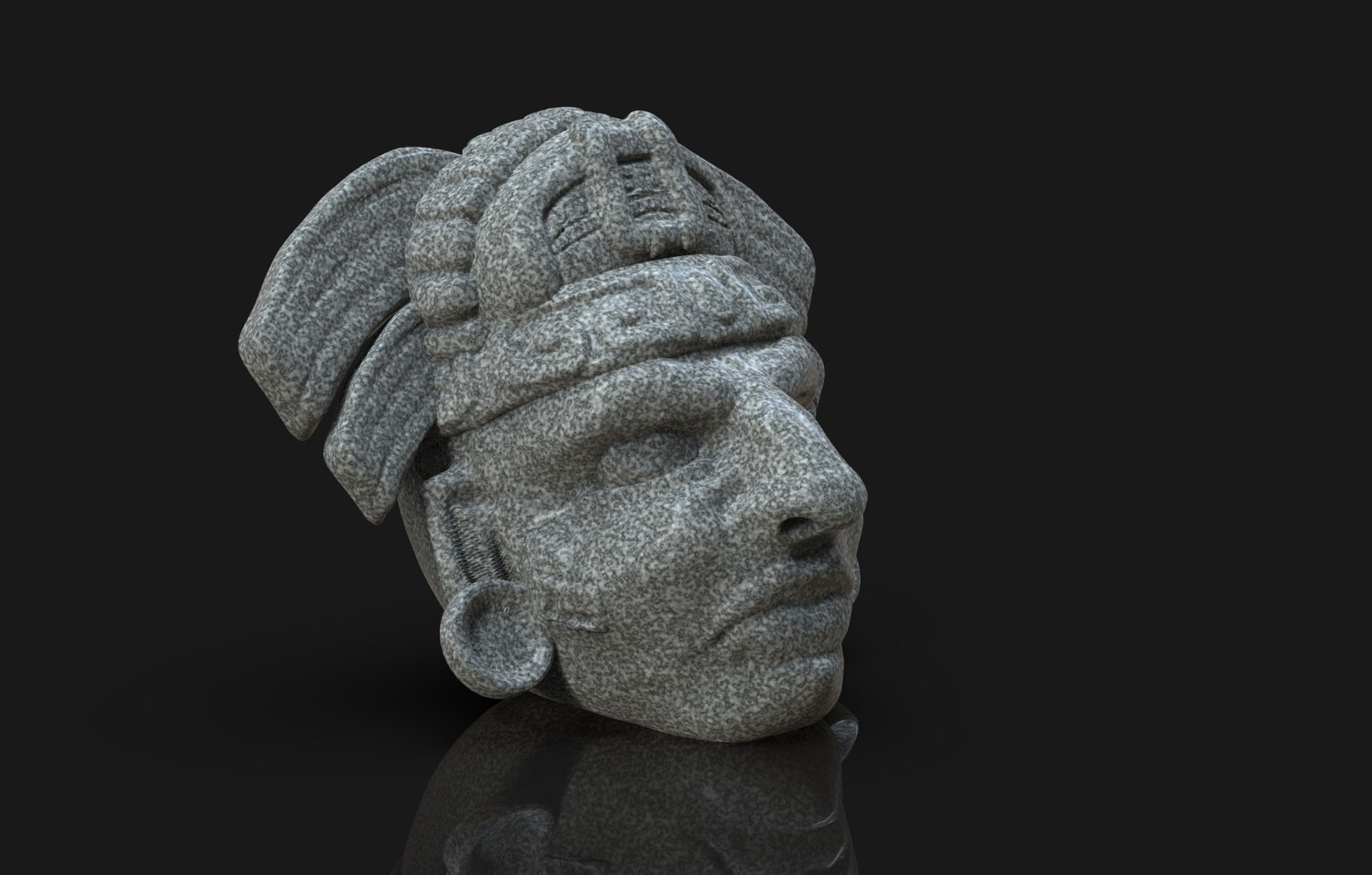 3D Mayan Head Sculpture Model - TurboSquid 2306382
