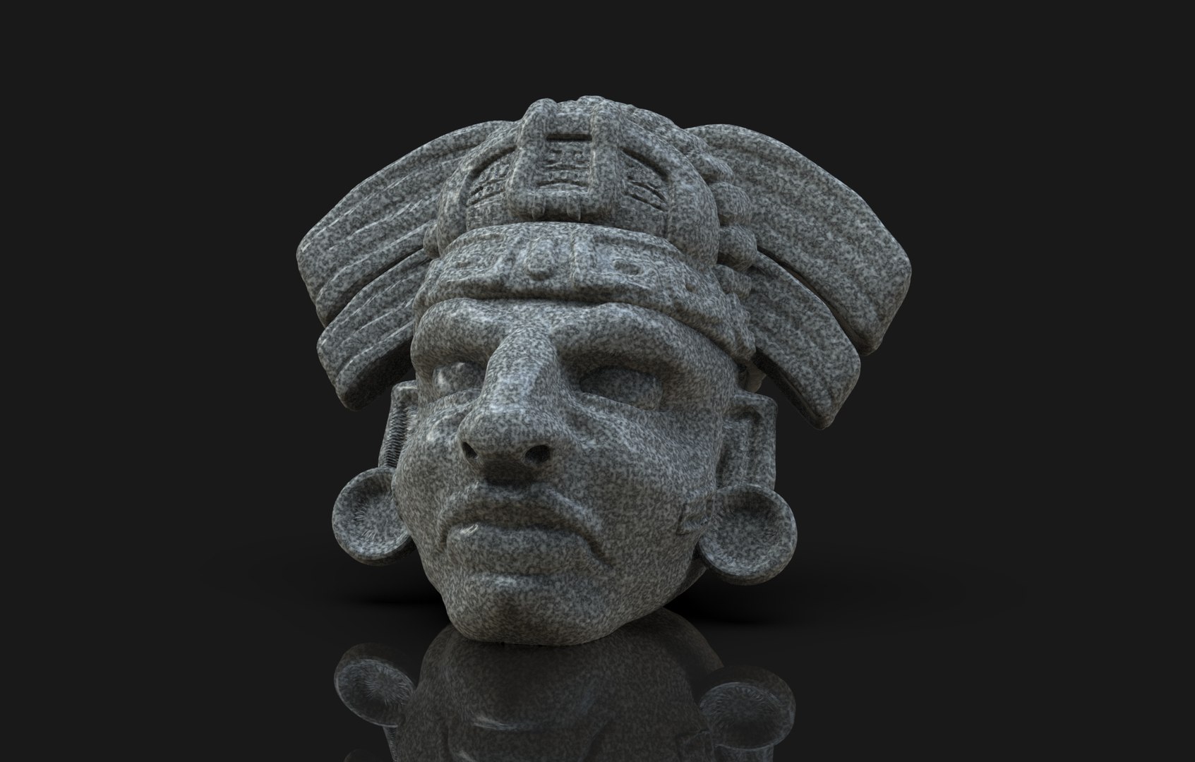 3D Mayan Head Sculpture Model - TurboSquid 2306382