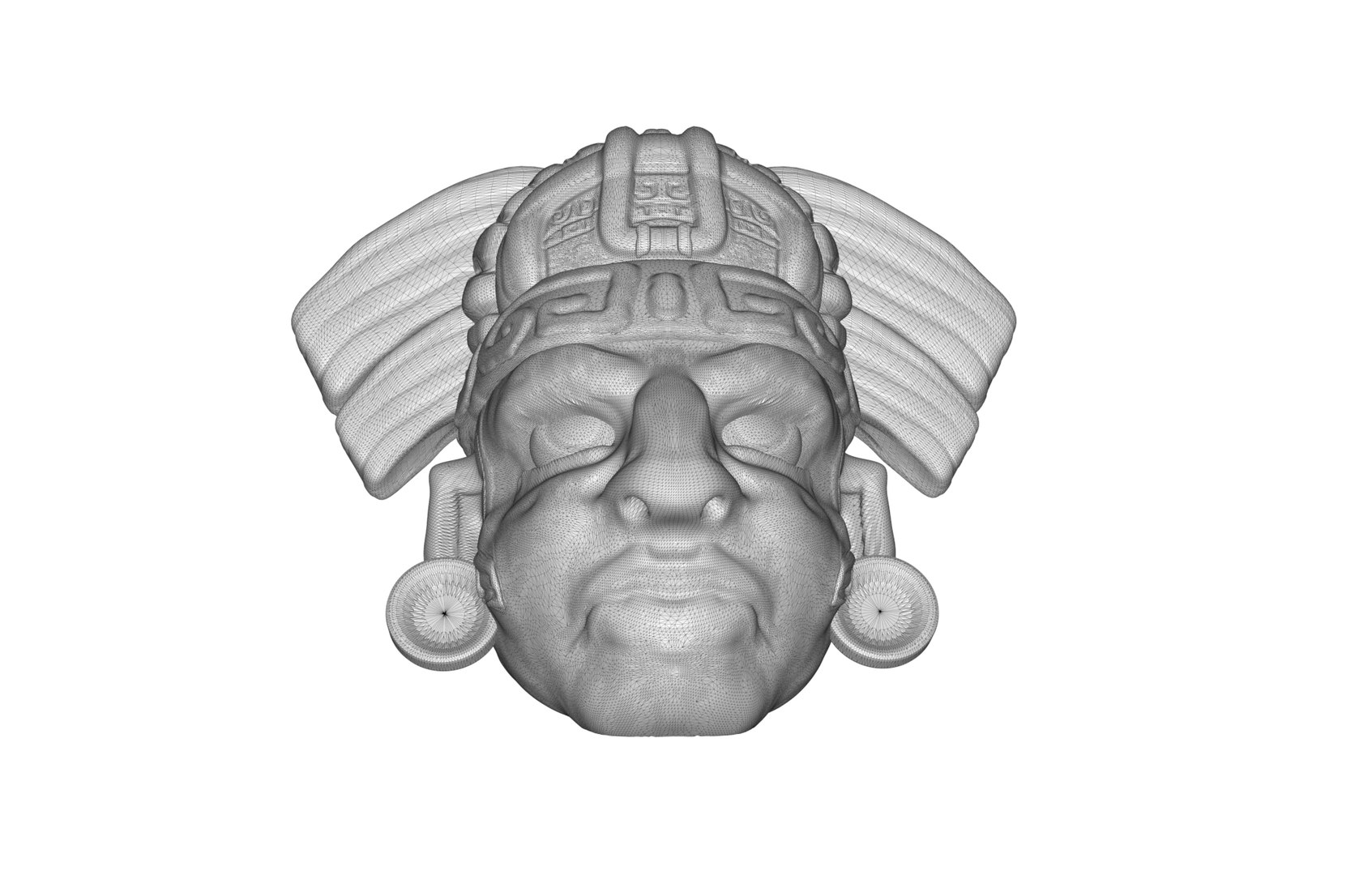 3D Mayan Head Sculpture Model - TurboSquid 2306382