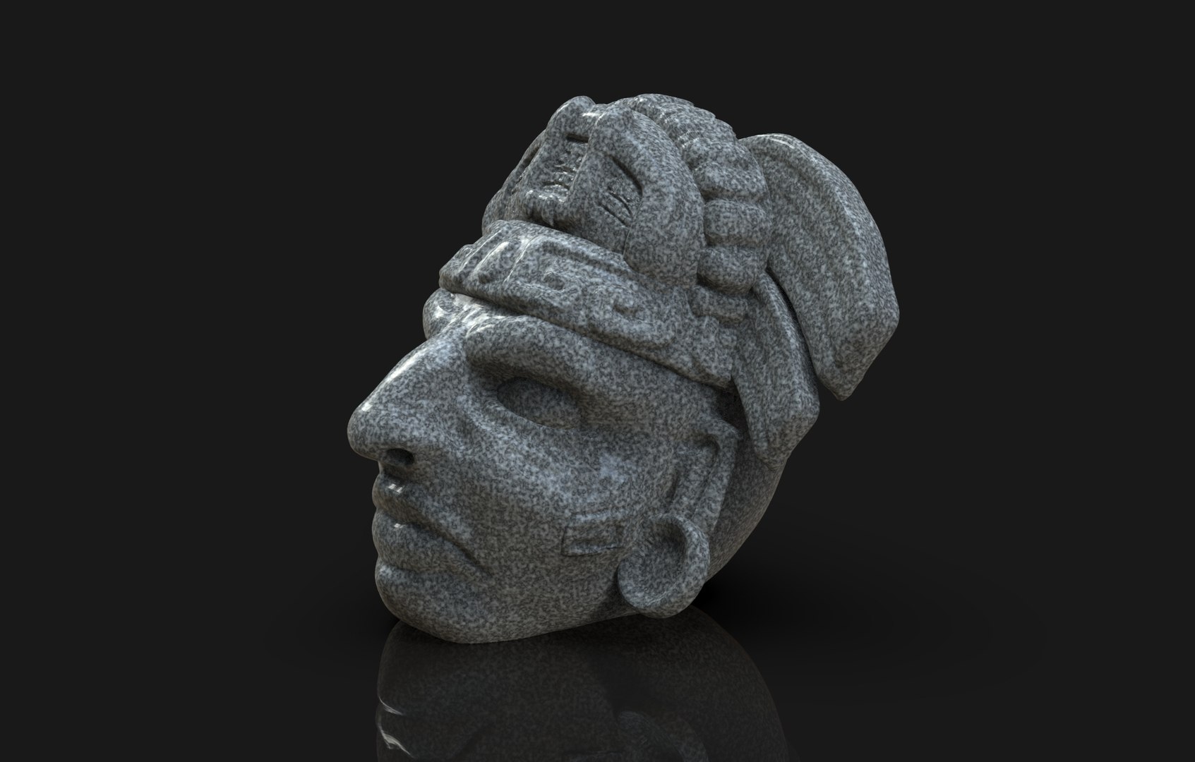 3D Mayan Head Sculpture Model - TurboSquid 2306382