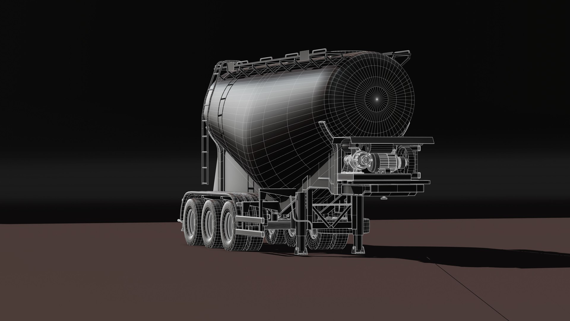 3D Cement Tanker Semi-Trailer 3D Model - TurboSquid 2295142