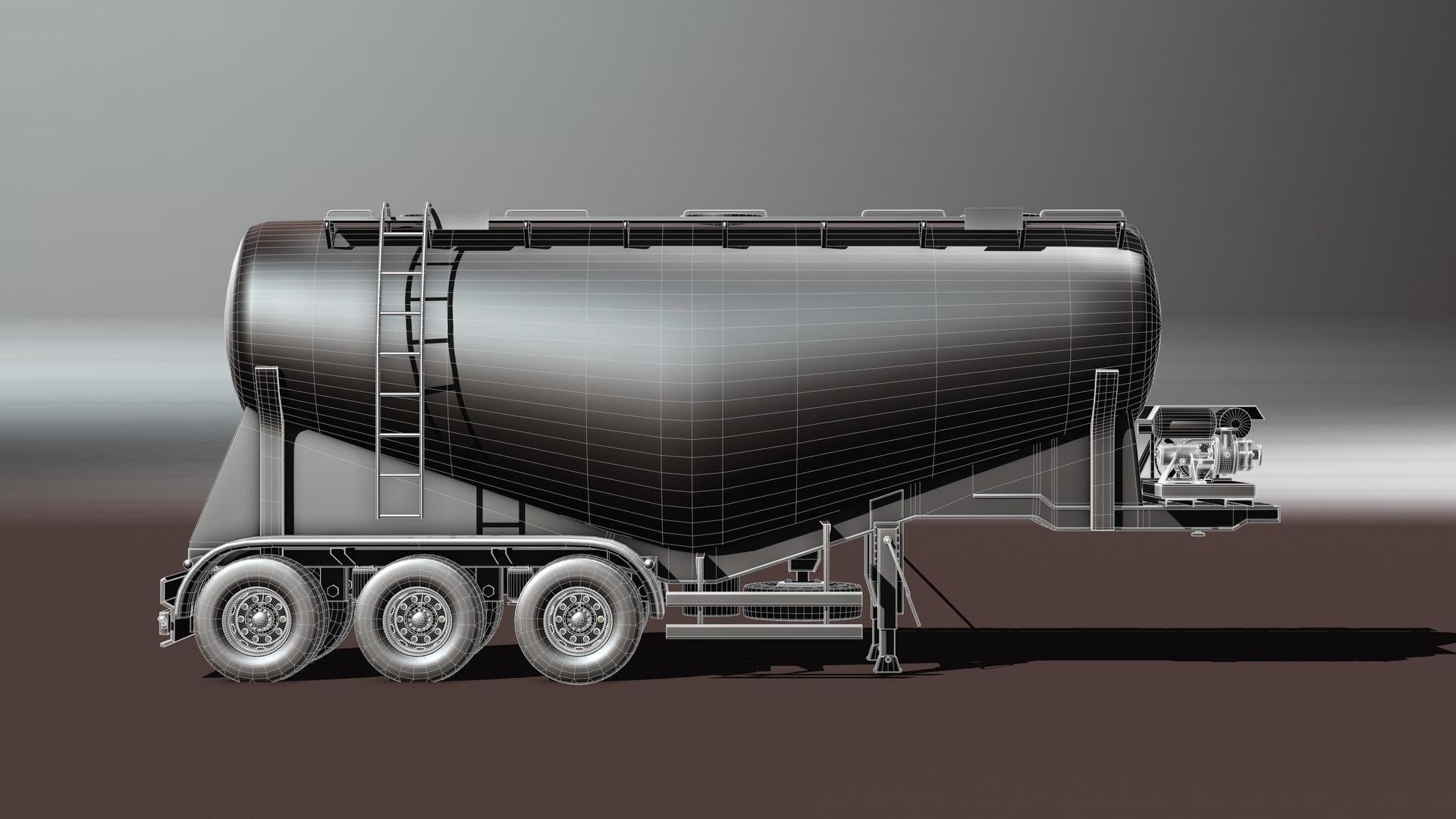 3D Cement Tanker Semi-Trailer 3D Model - TurboSquid 2295142
