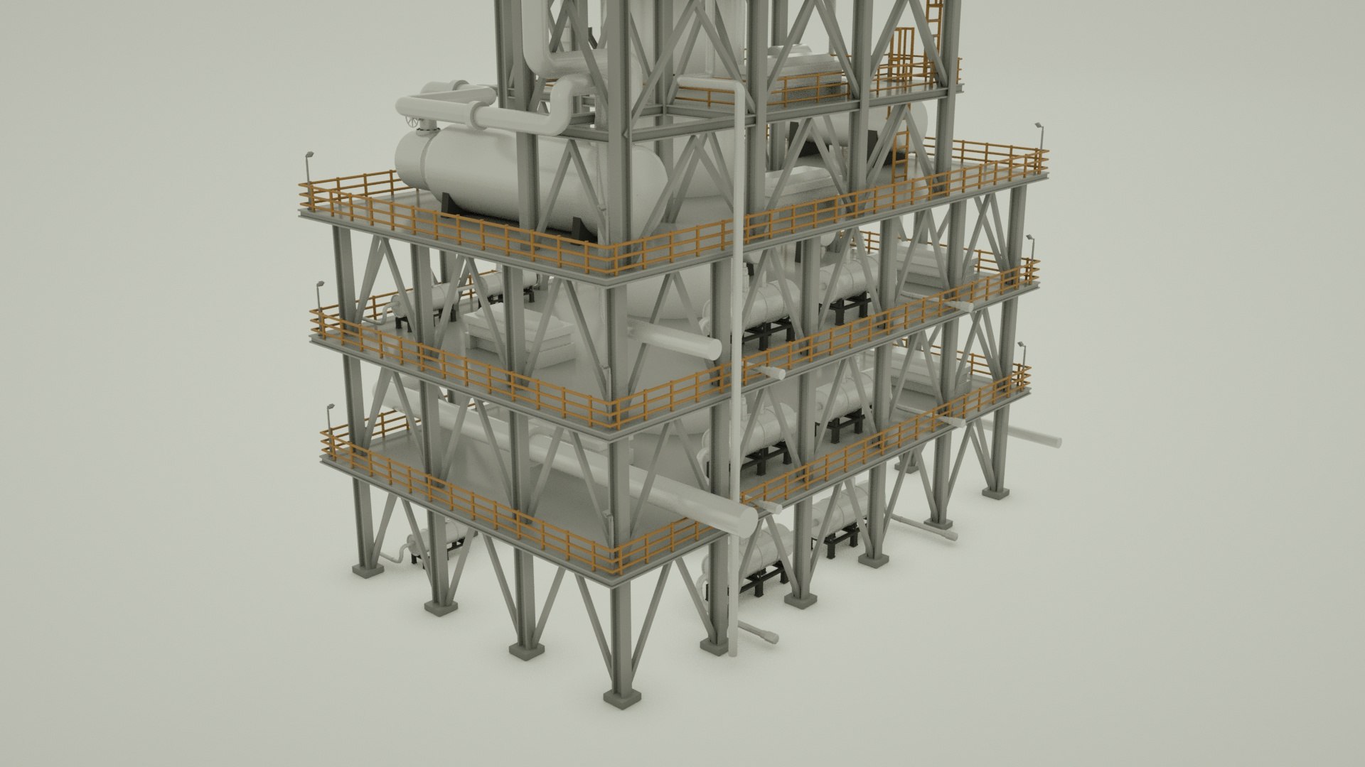 Natural Gas Building 3d Model