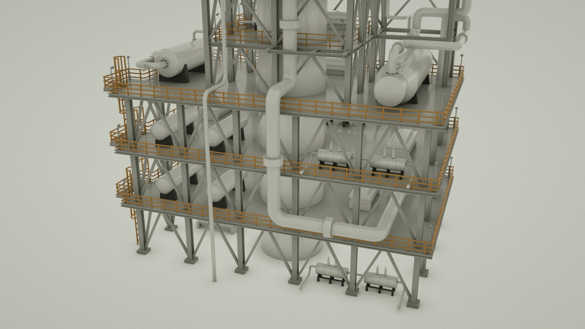 Natural Gas Building 3d Model