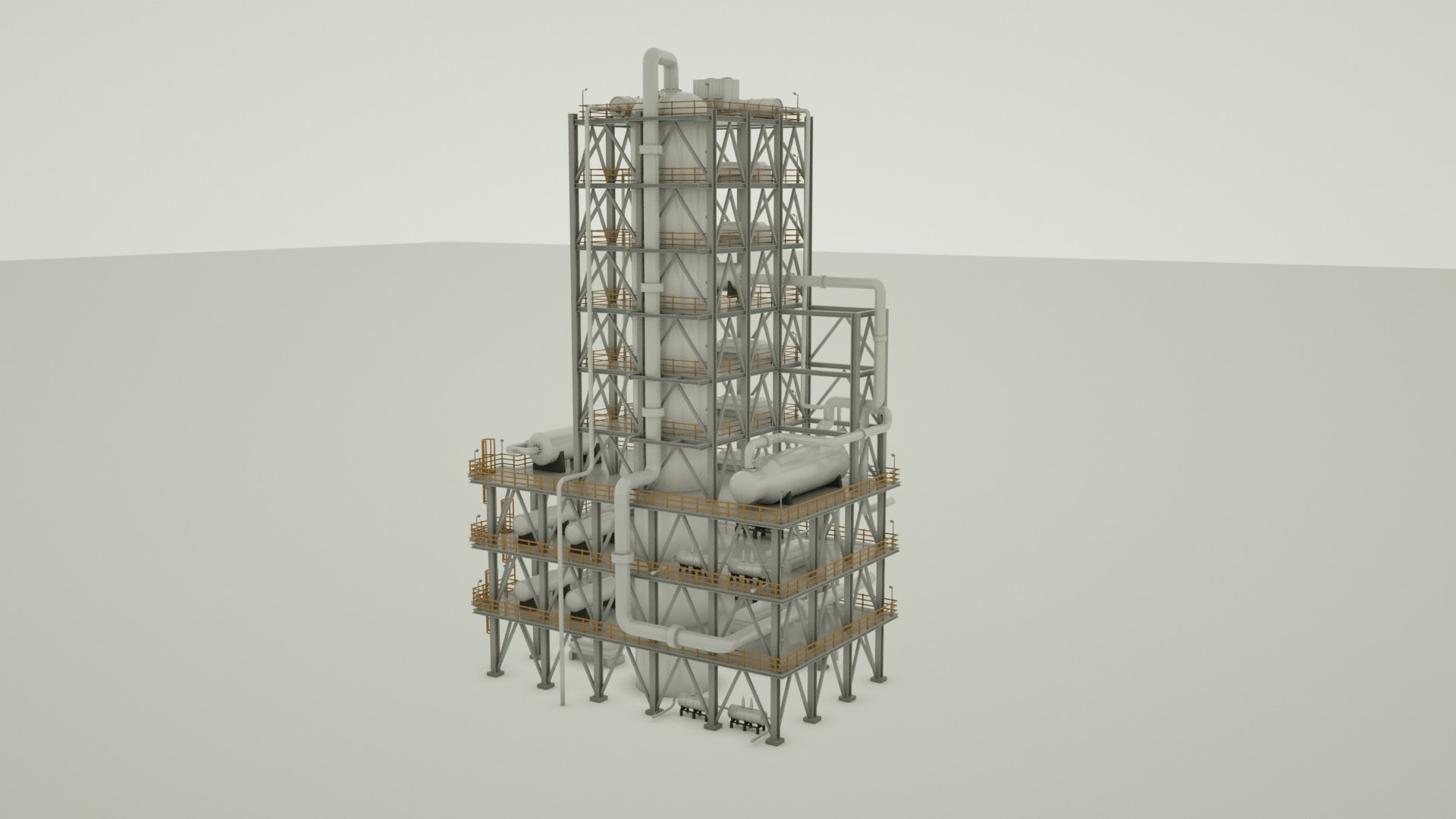 Natural Gas Building 3d Model