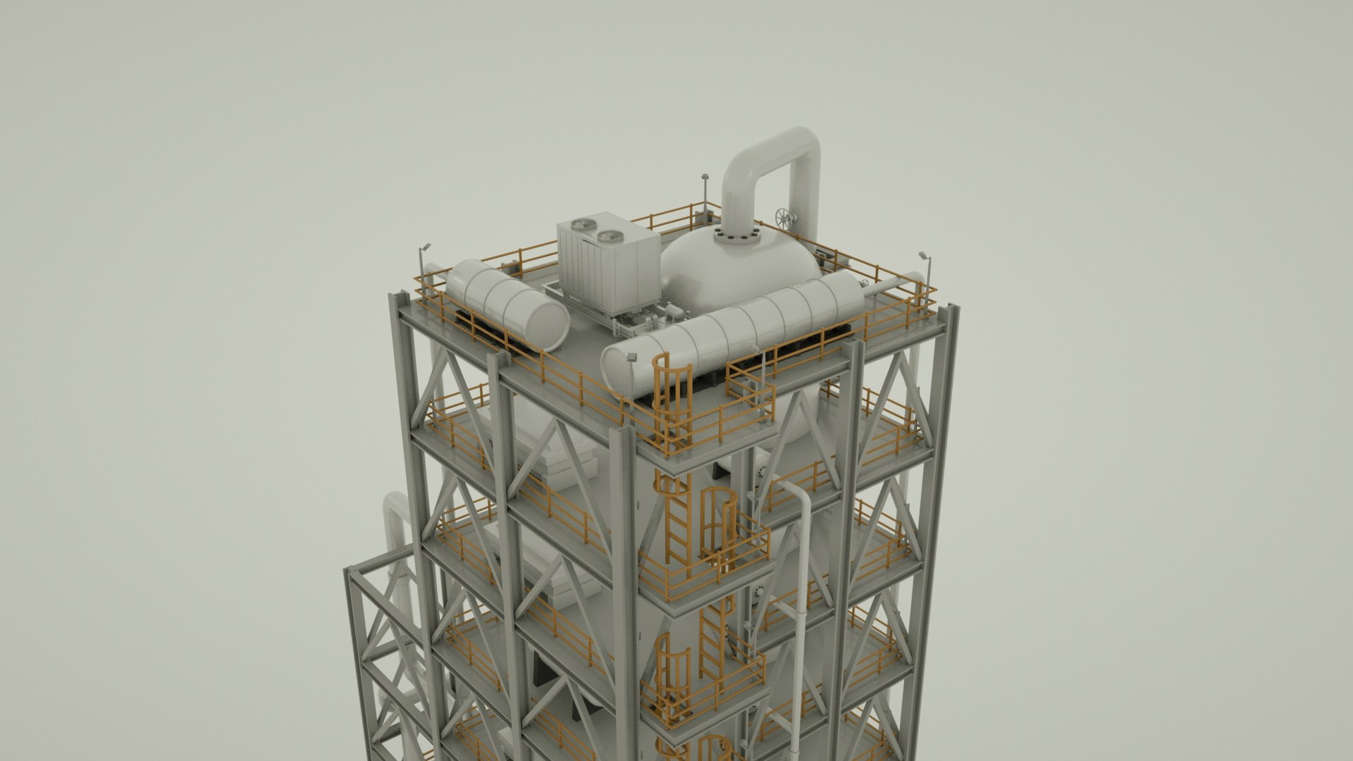 Natural Gas Building 3d Model