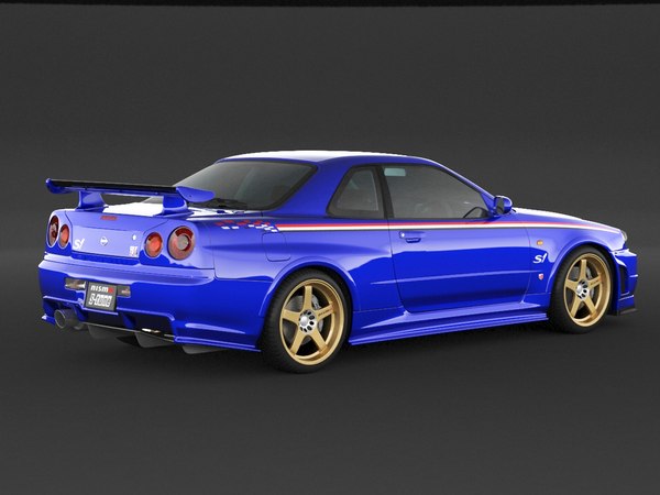 Car nissan skyline r34 model - TurboSquid 1543180