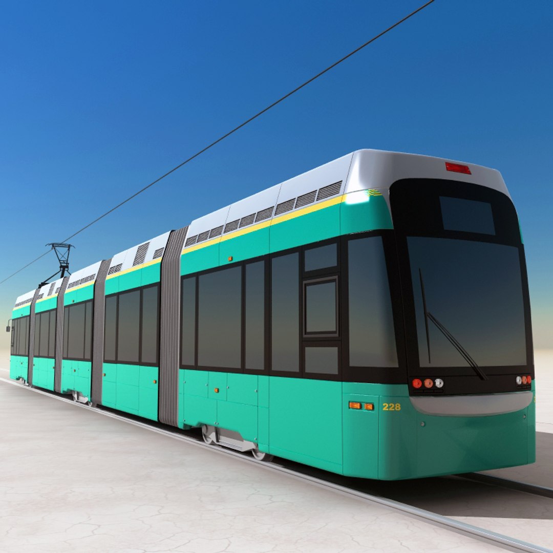 3d city transport tram variotram model