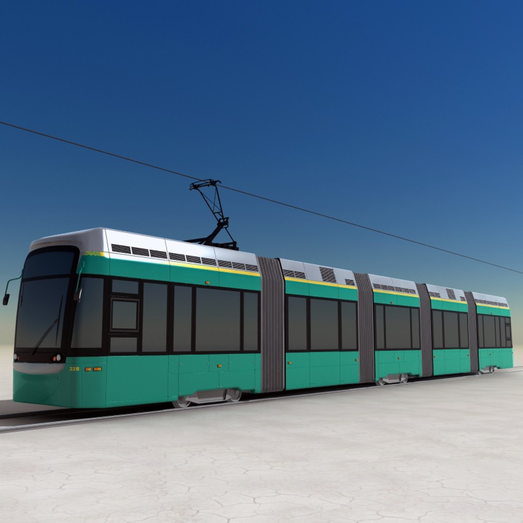 3d city transport tram variotram model
