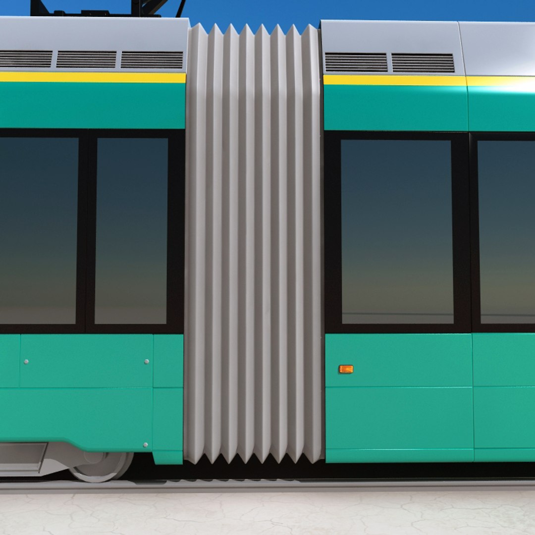 3d city transport tram variotram model