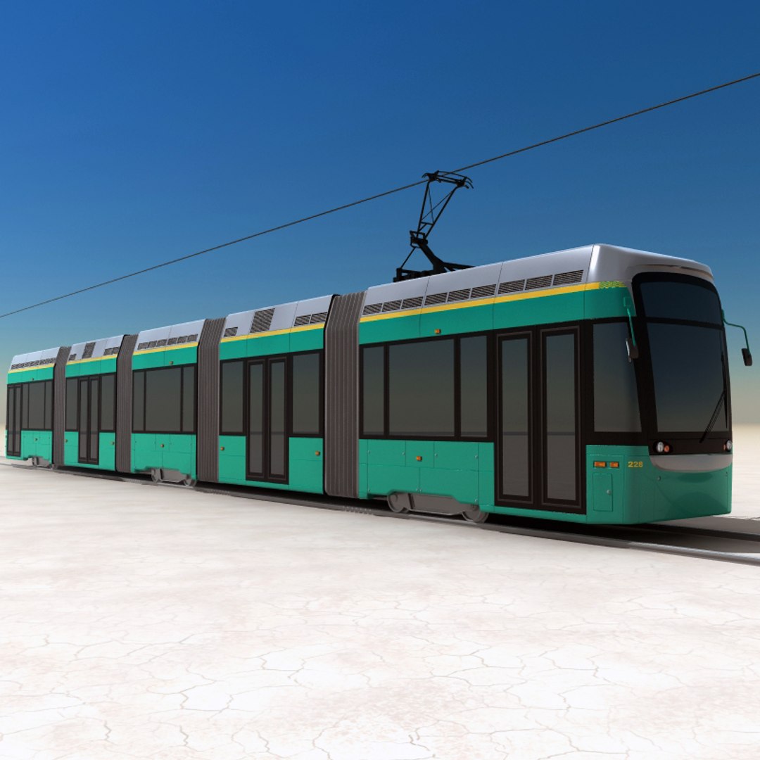 3d city transport tram variotram model