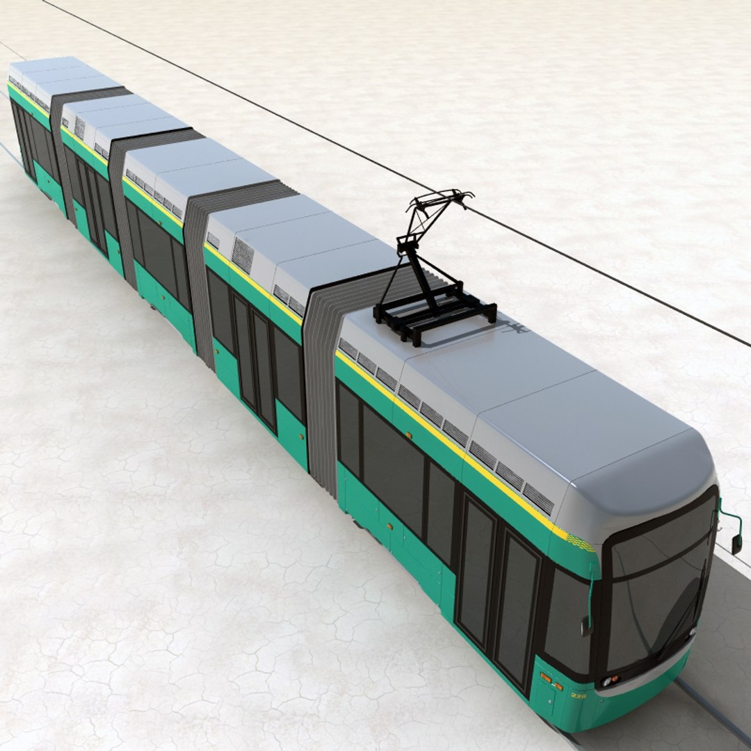 3d city transport tram variotram model