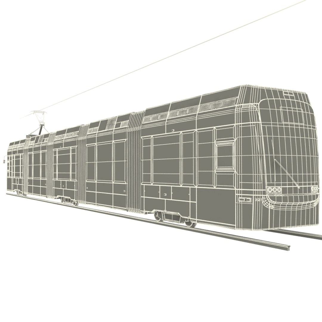 3d city transport tram variotram model