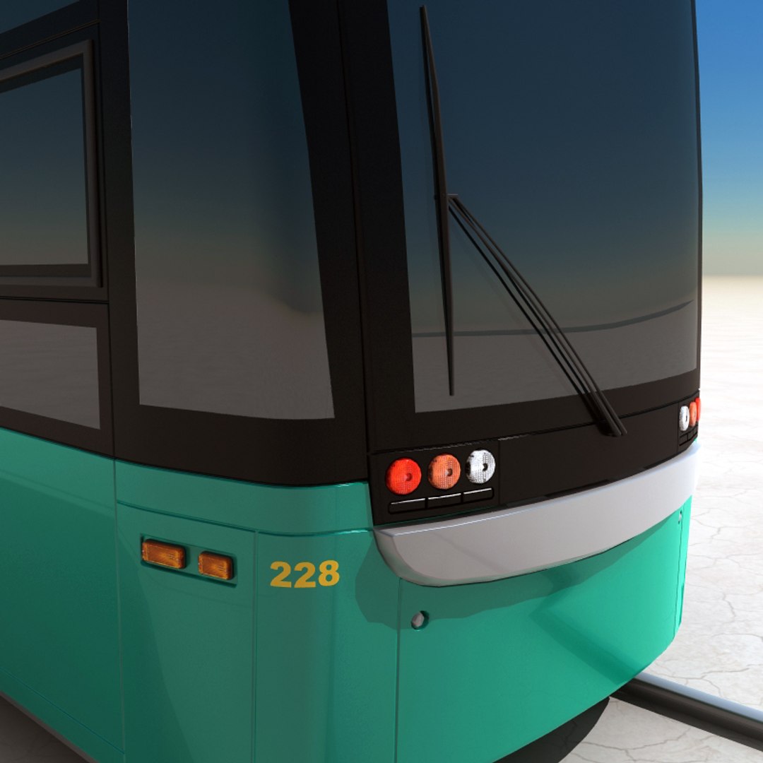 3d city transport tram variotram model