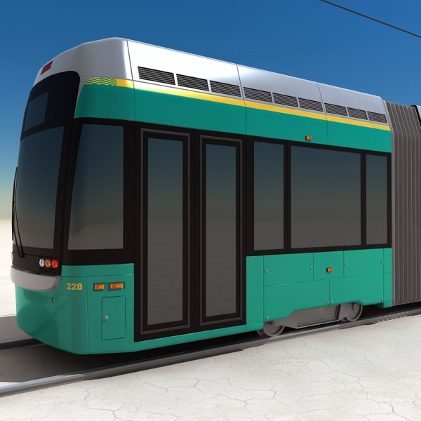3d city transport tram variotram model