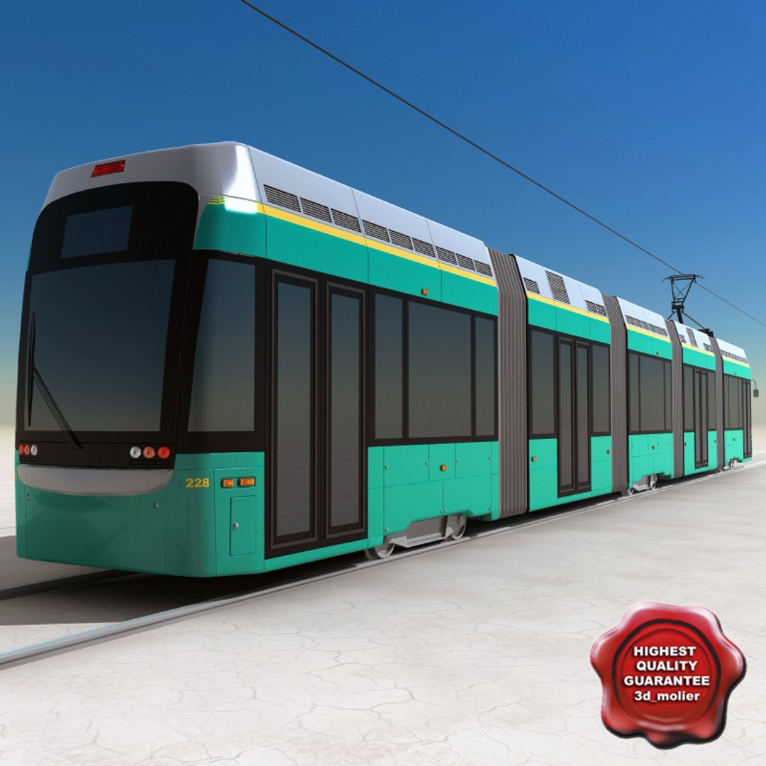 3d city transport tram variotram model