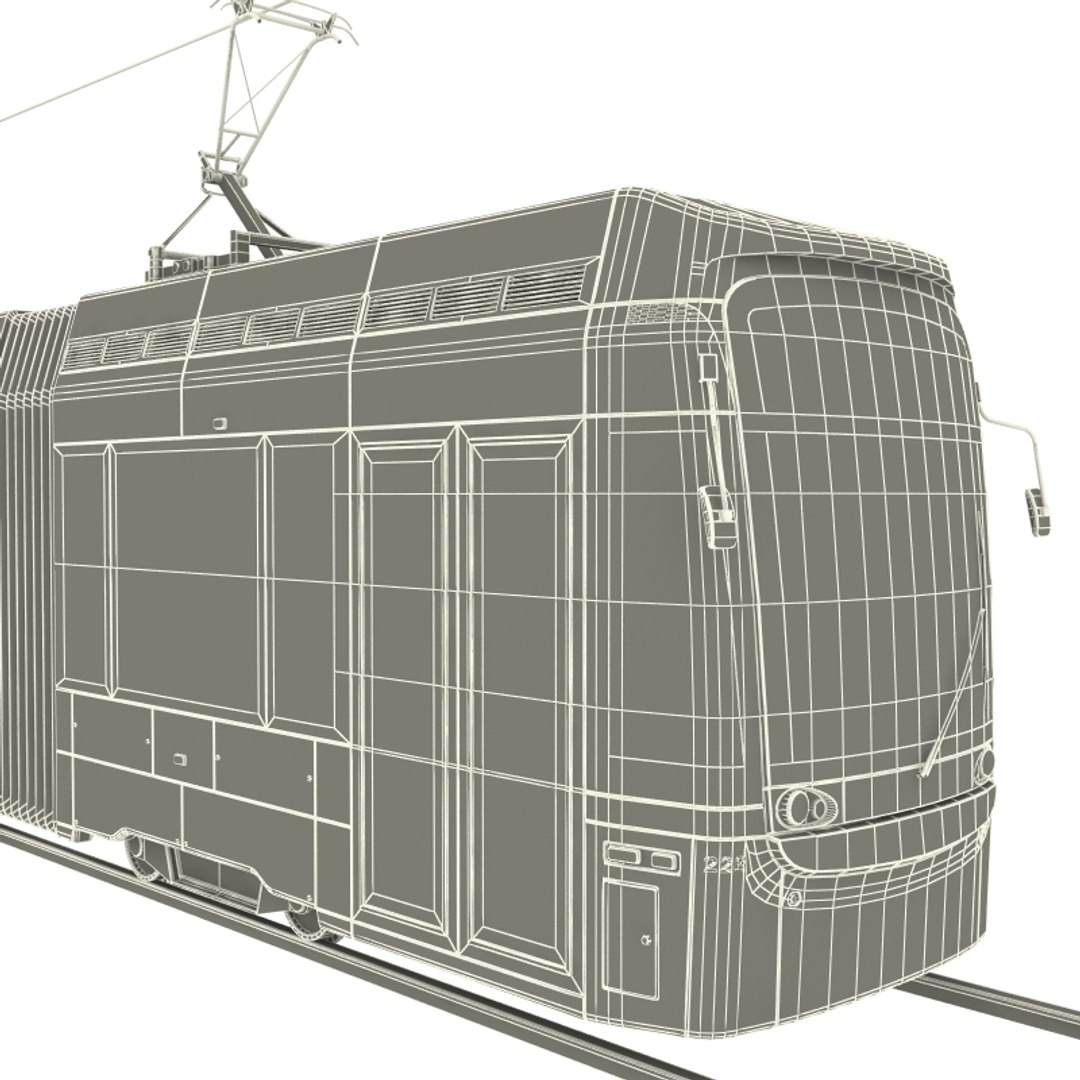 3d city transport tram variotram model