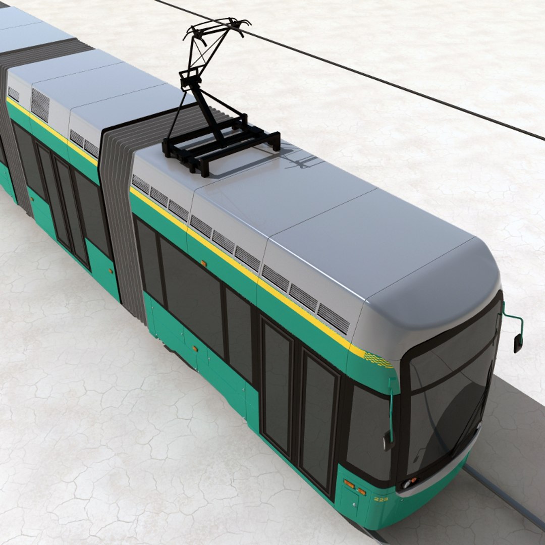 3d city transport tram variotram model