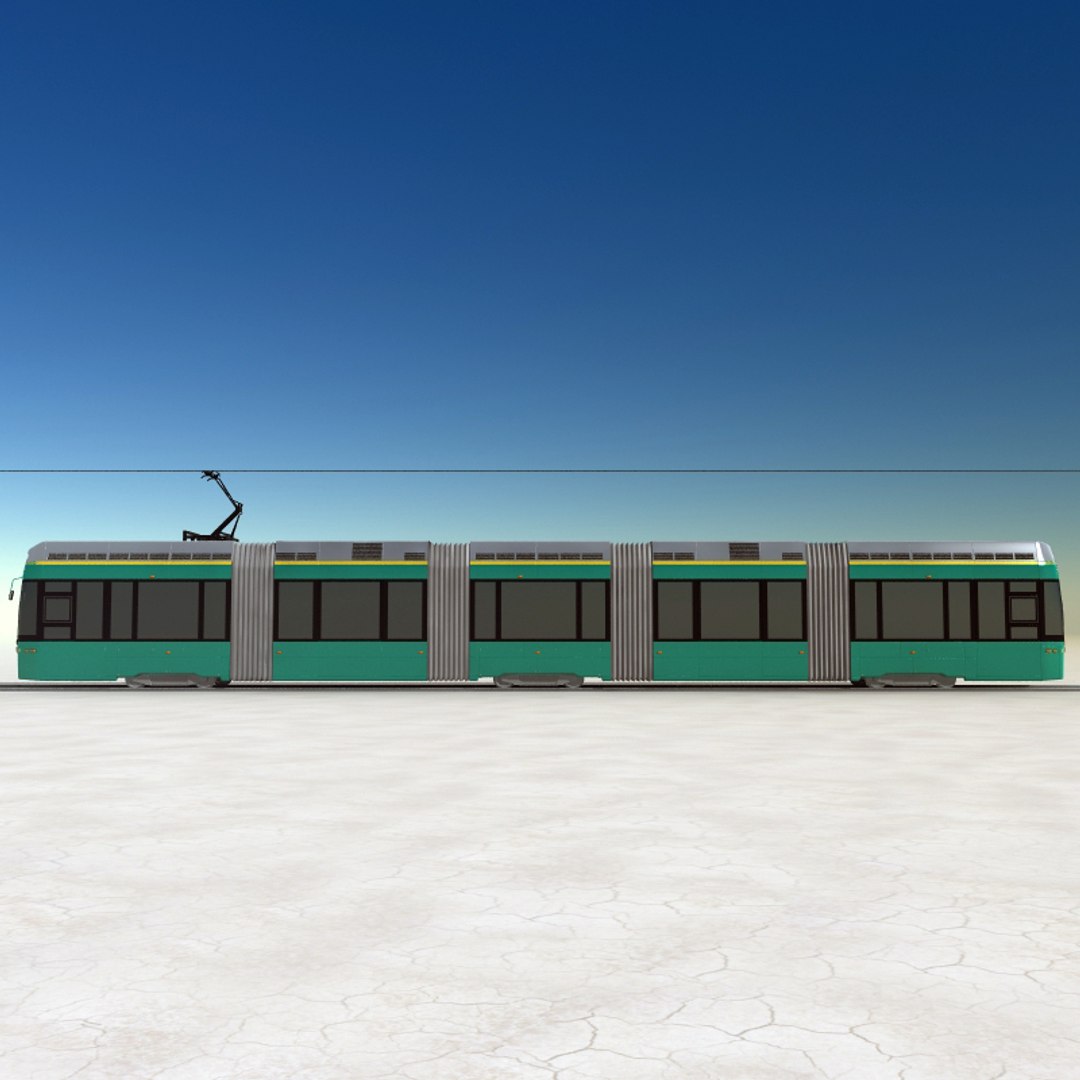 3d city transport tram variotram model