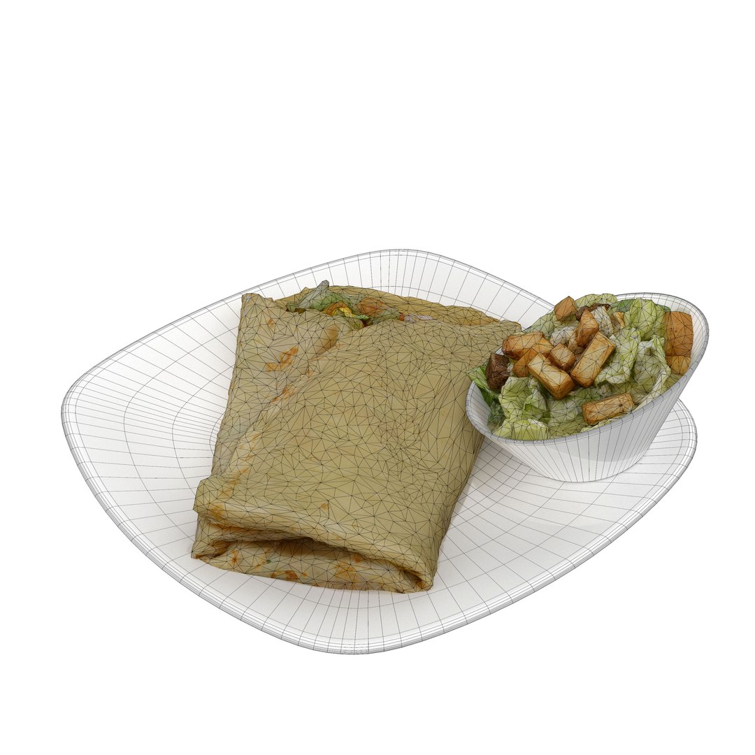 Chipotle Chicken Crepe 3D Model - TurboSquid 1655377