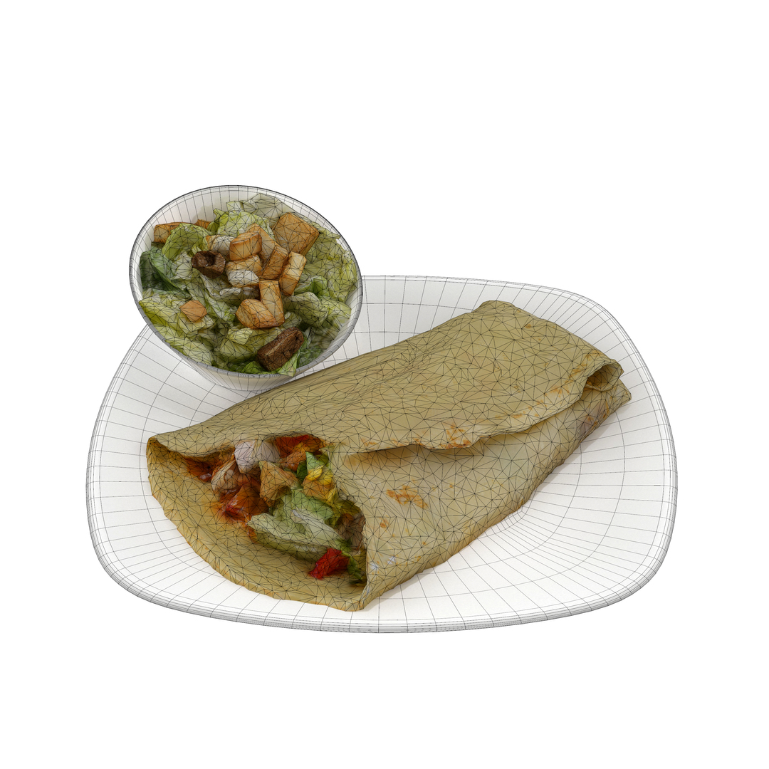 Chipotle Chicken Crepe 3D Model - TurboSquid 1655377