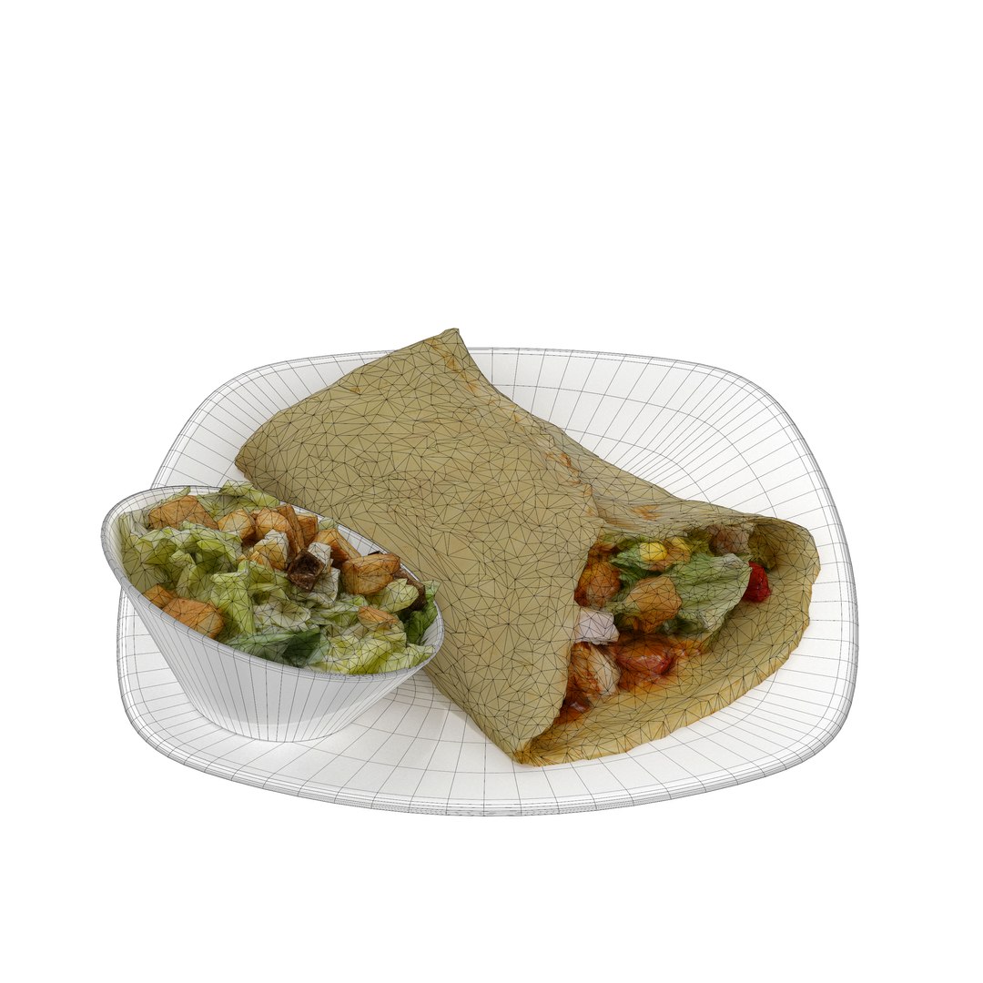 Chipotle Chicken Crepe 3D Model - TurboSquid 1655377
