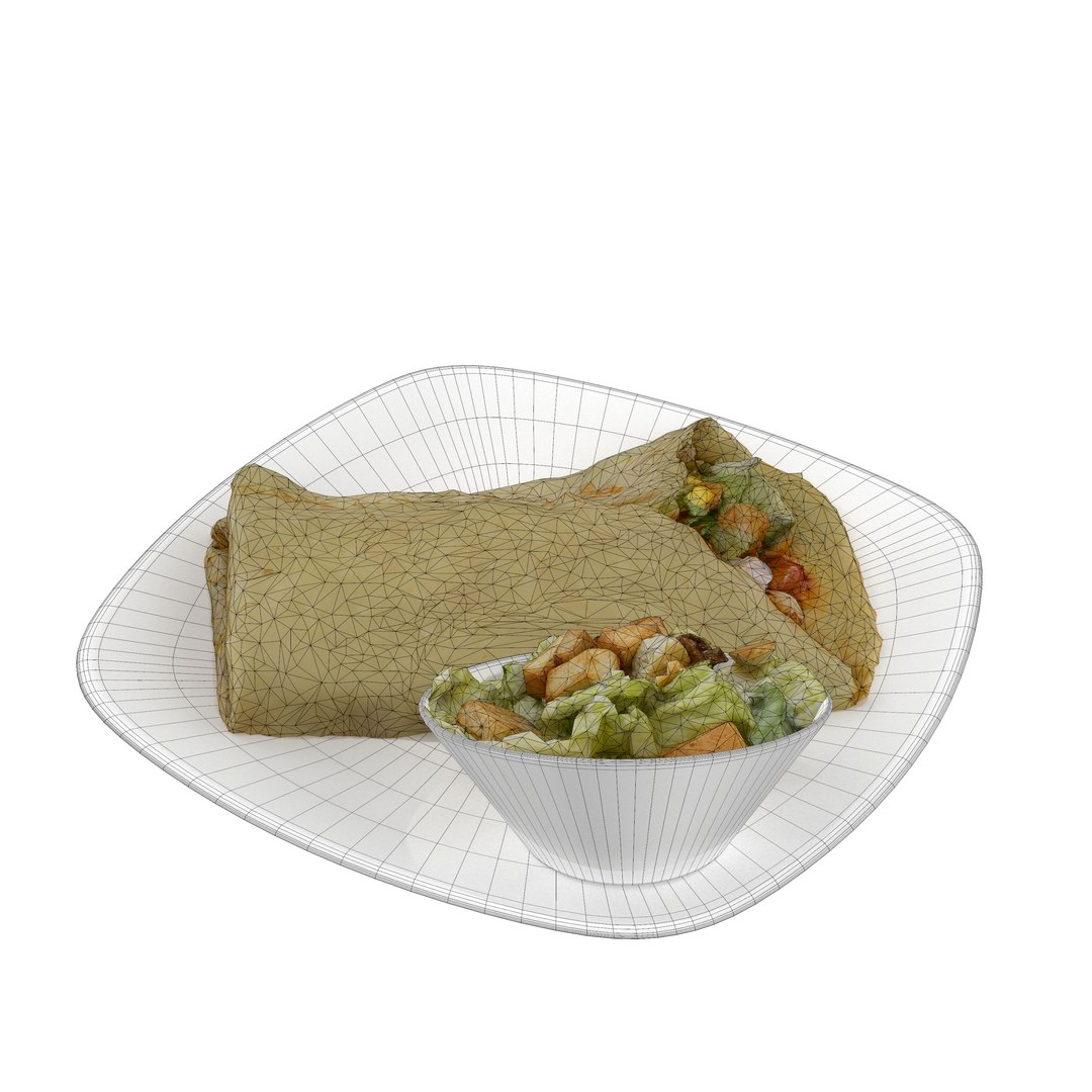 Chipotle Chicken Crepe 3D Model - TurboSquid 1655377
