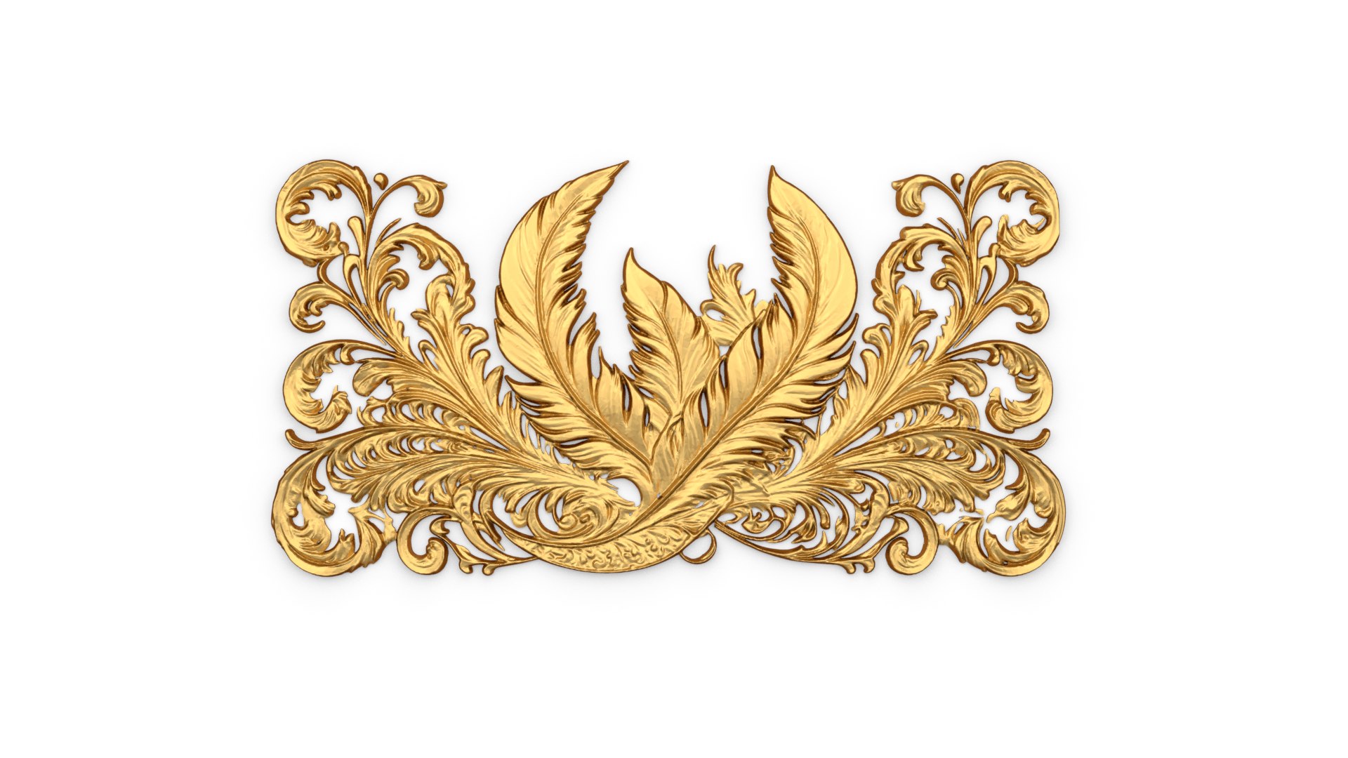 Feather Decor Set Wall Panel 13 3D Model - TurboSquid 2179139